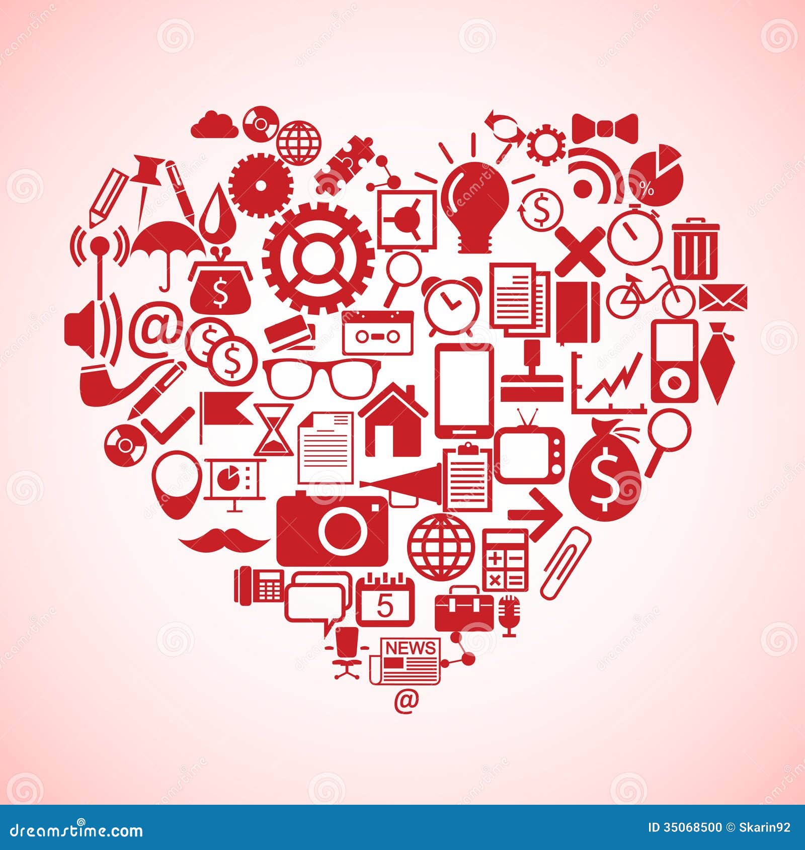 Heart concept stock vector. Illustration of silhouette - 35068500