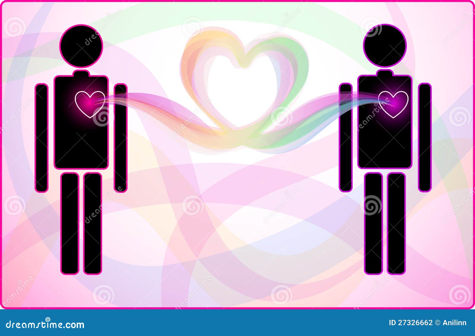 Heart connection stock vector. Illustration of attached - 27326662