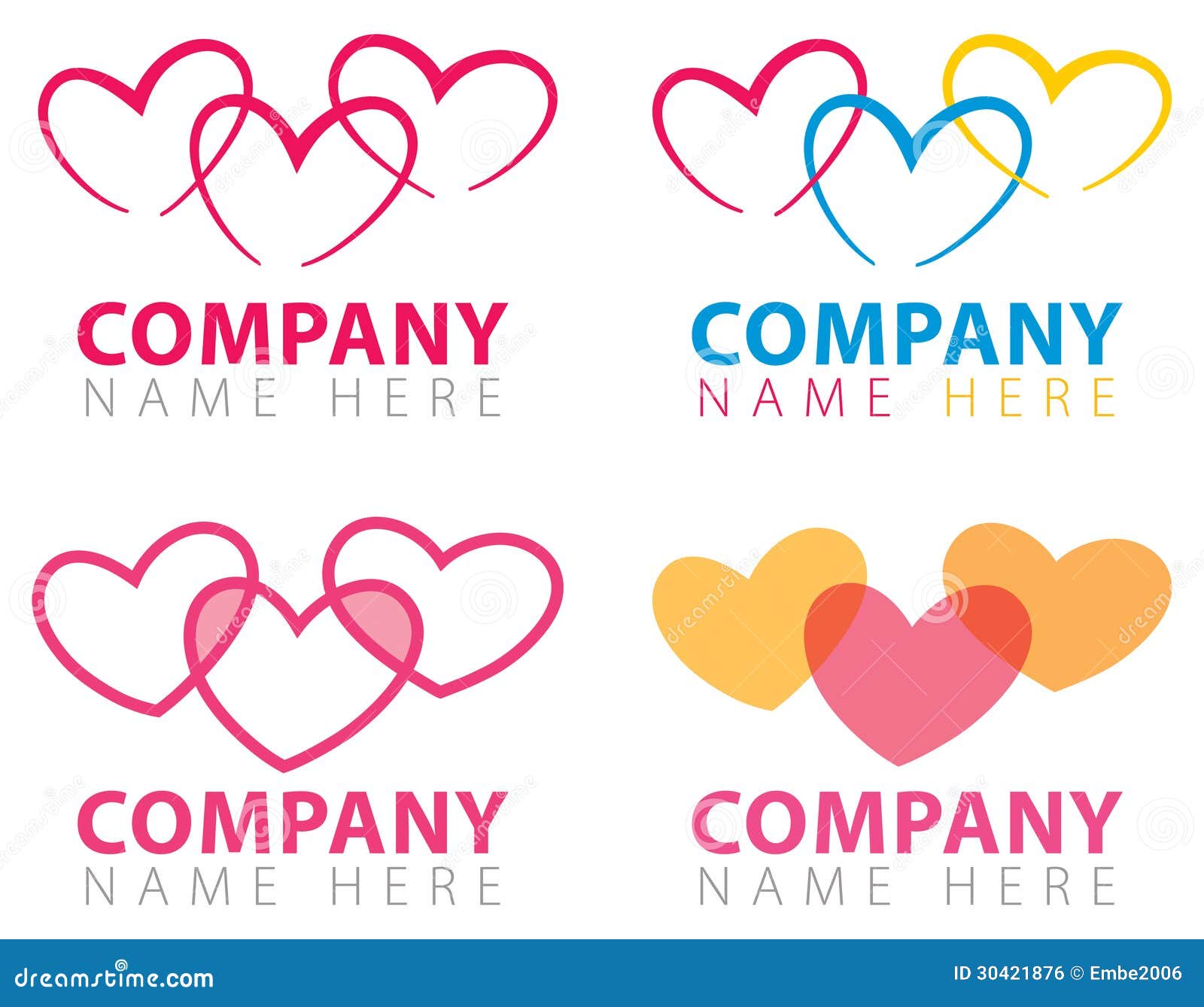 Heart Connection Logo stock vector. Illustration of simple - 30421876