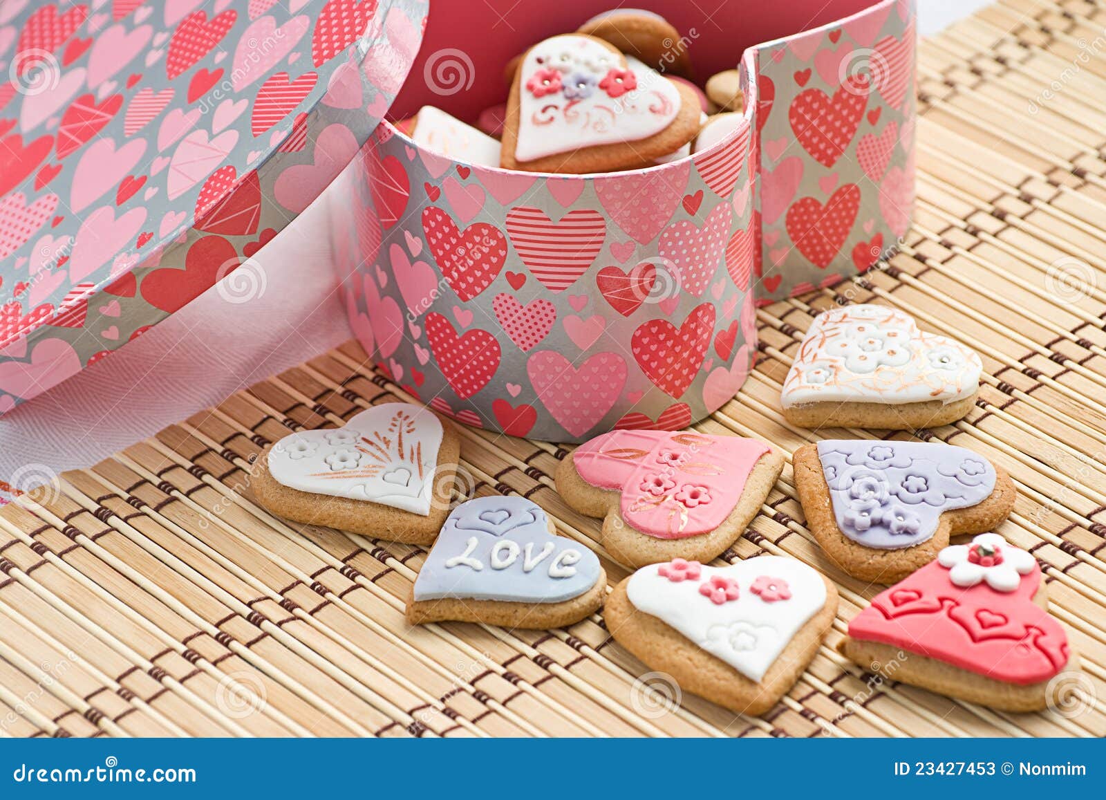 Heart Cookies stock image. Image of love, blue, pink - 23427453