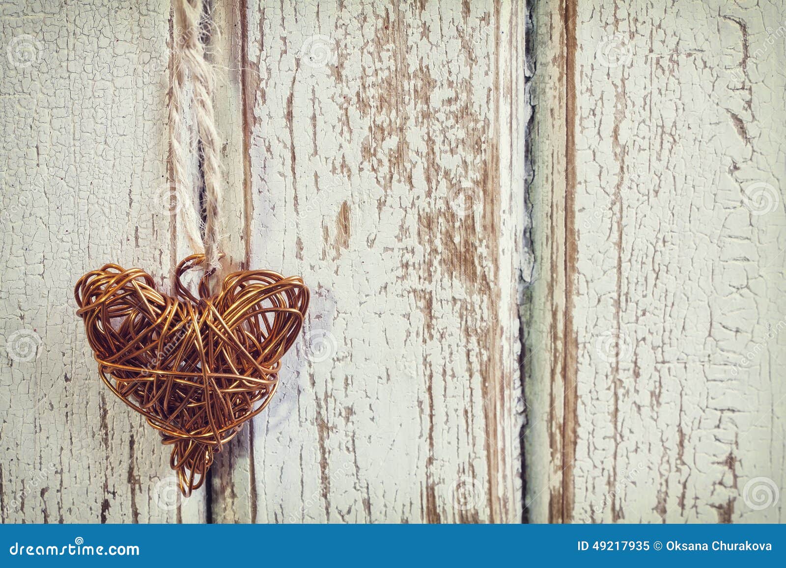 Heart of a copper wire stock image. Image of romance - 49217935