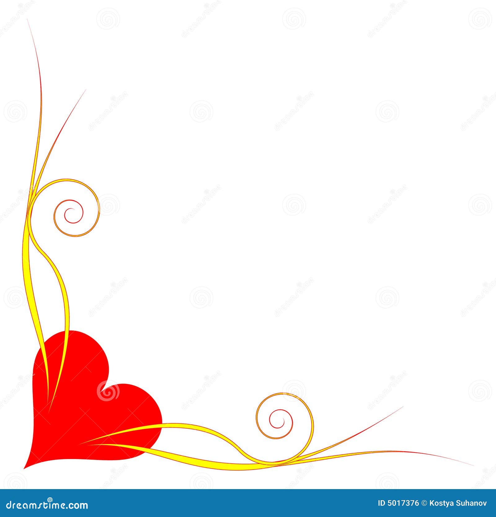 Corner Border Design Heart