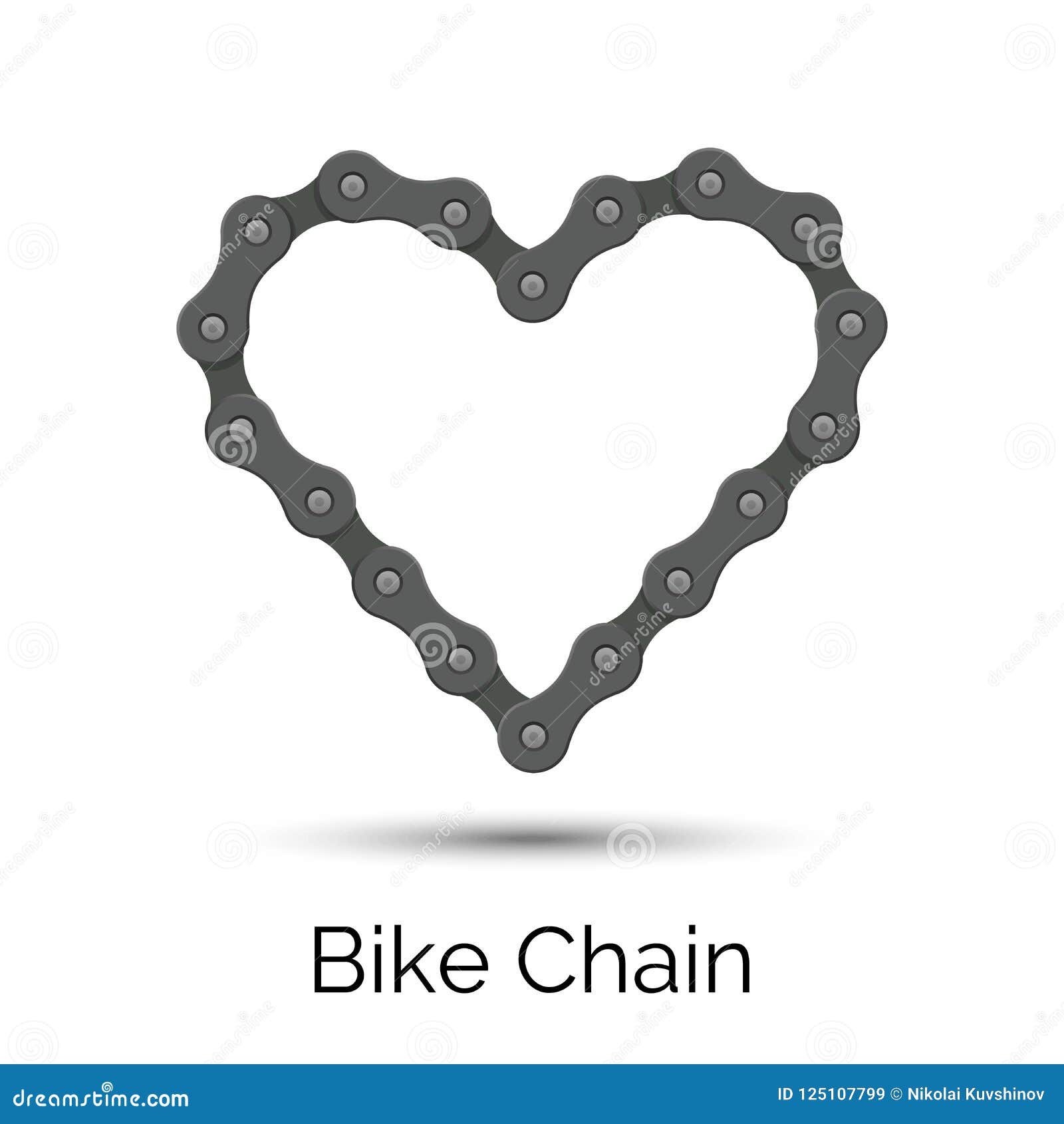 Heart Created from a Bicycle Chain. Bike Chain Heart Shape. Stock ...