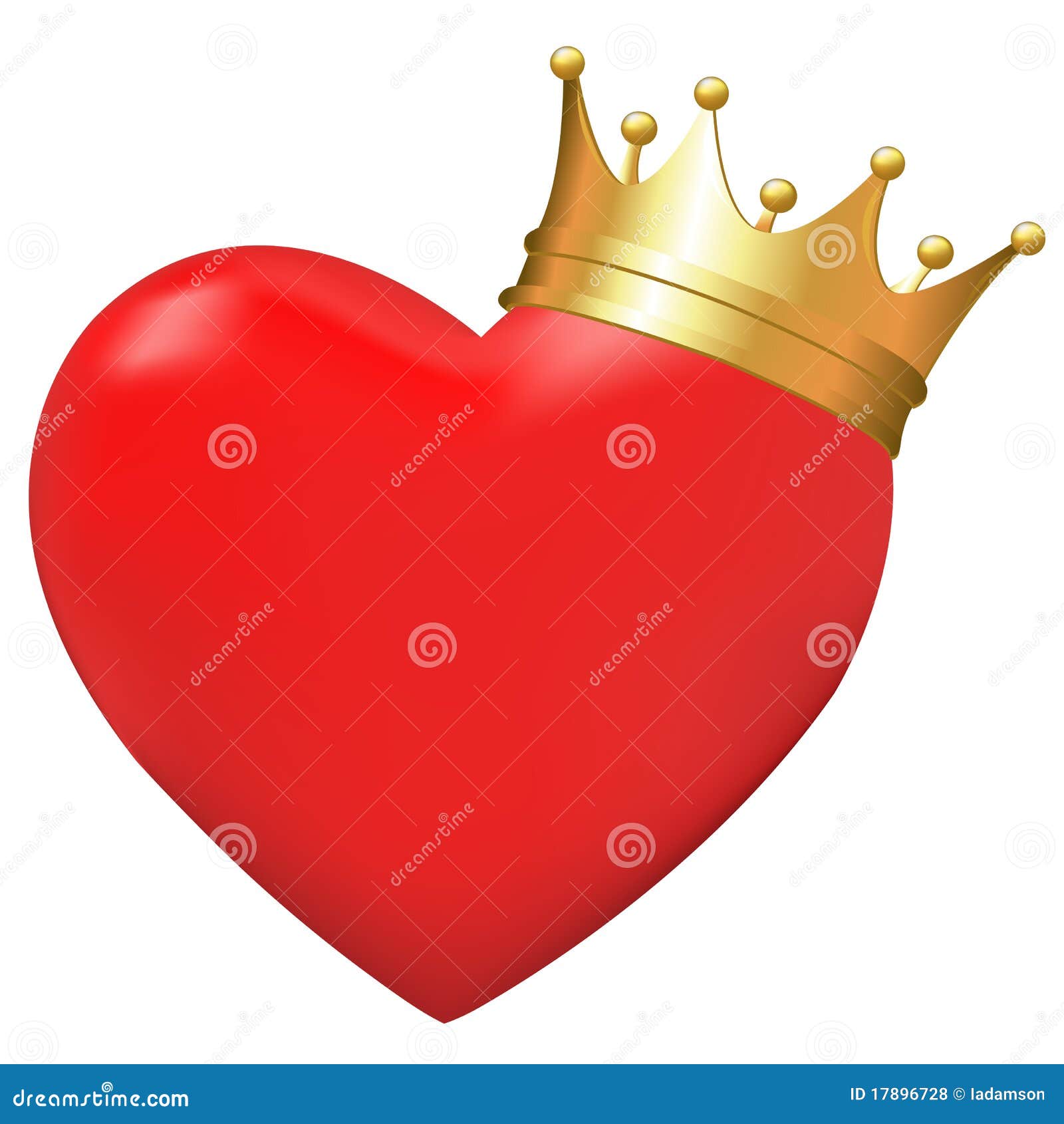 Heart in Crown. Vector stock vector. Illustration of february - 17896728