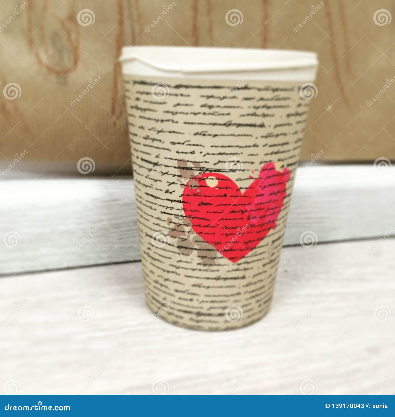 Heart in a cup stock image. Image of coffee, heart, vintage - 139170043
