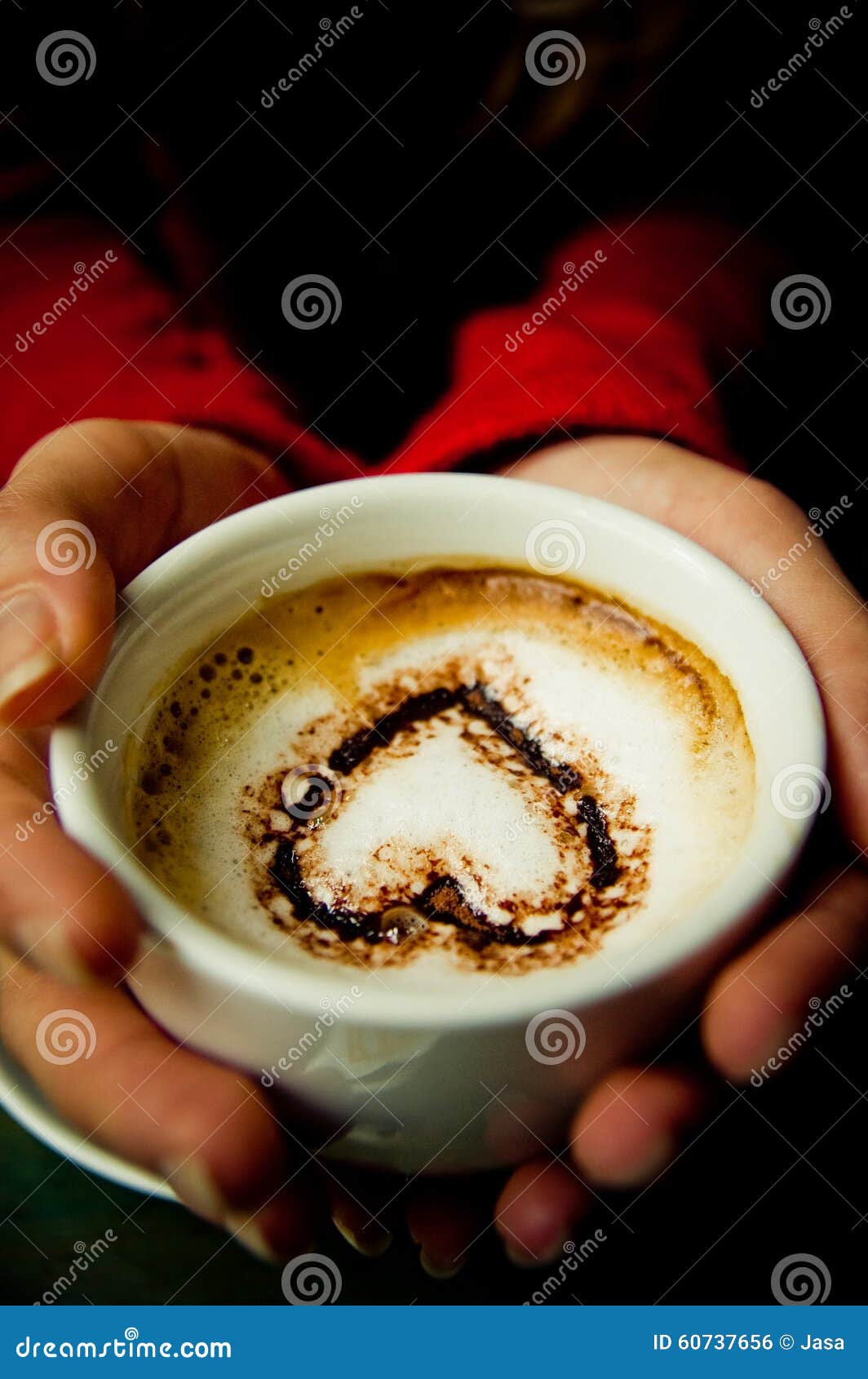 Heart in a Cup of Coffee stock photo. Image of espresso - 60737656