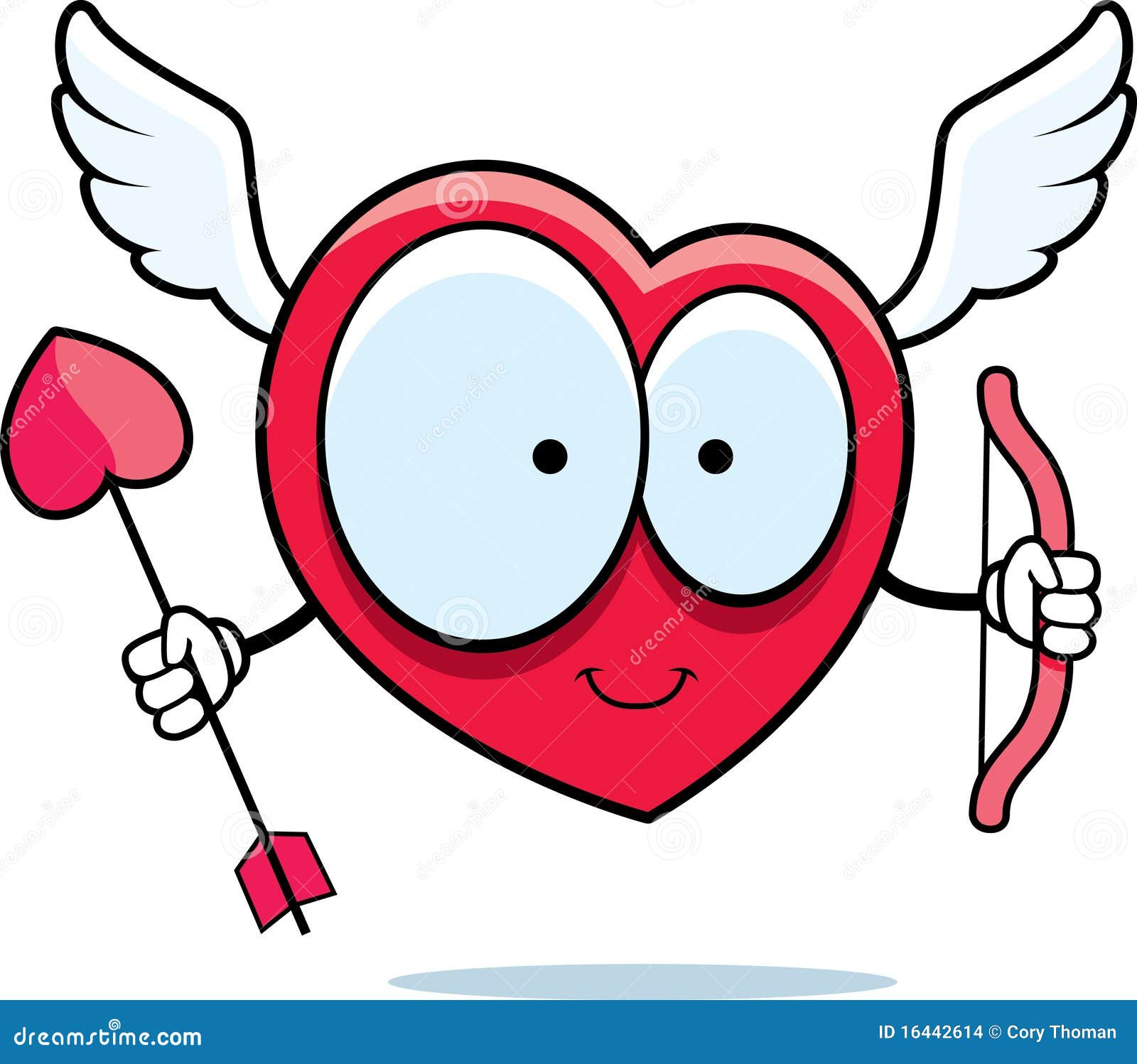 Heart Cupid stock vector. Illustration of wings, smiling - 16442614