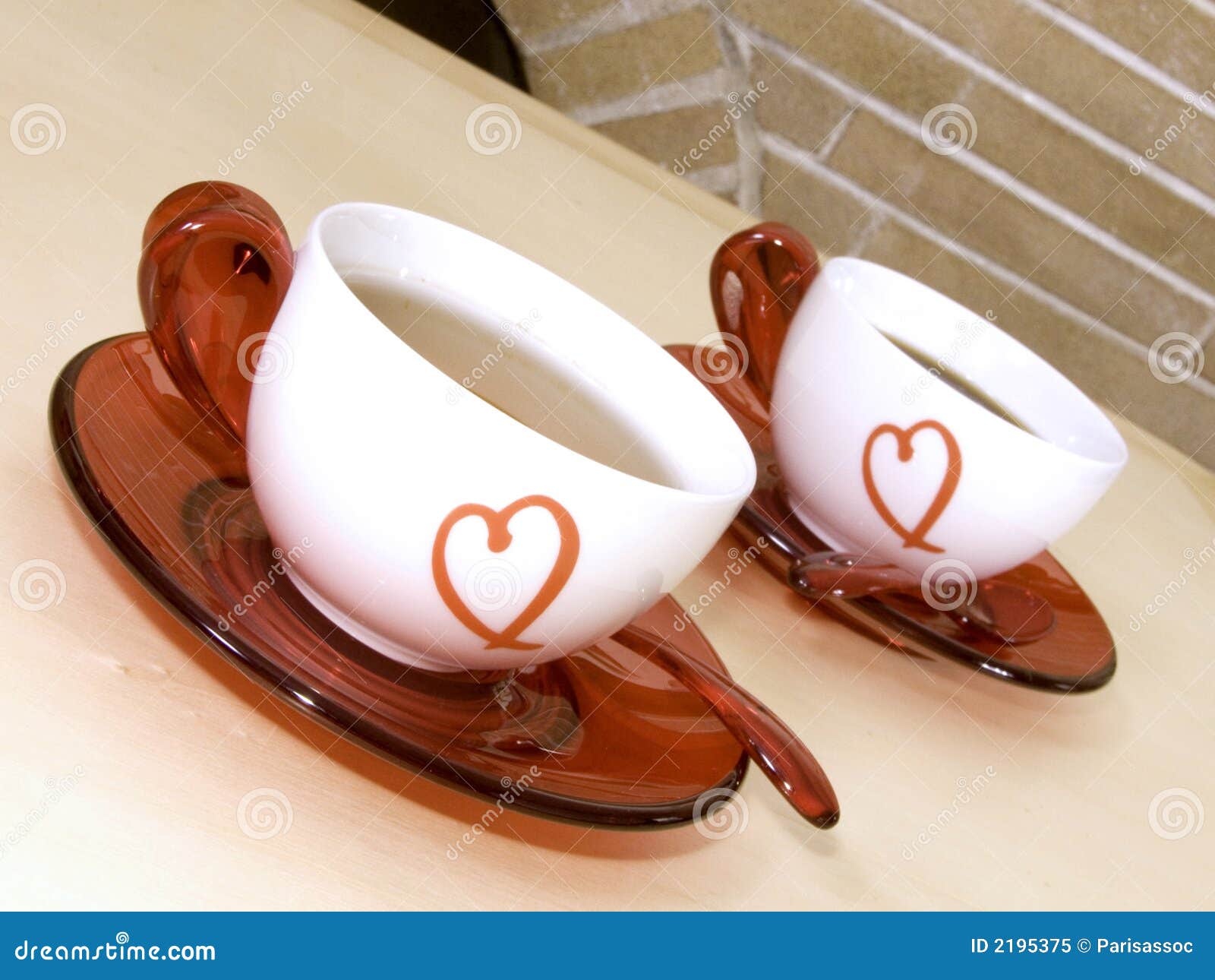 Heart Cups of Coffee stock image. Image of japan, jasmine - 2195375