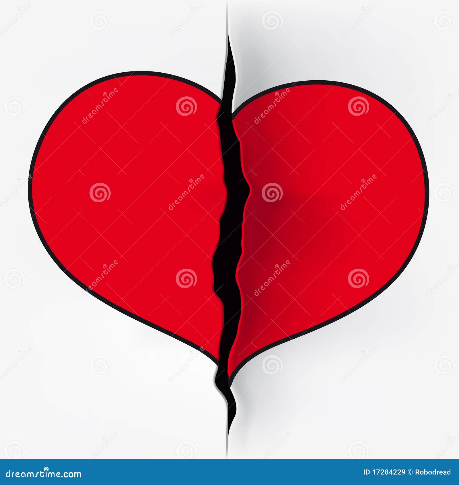 Heart cut stock illustration. Illustration of heart, pain - 17284229