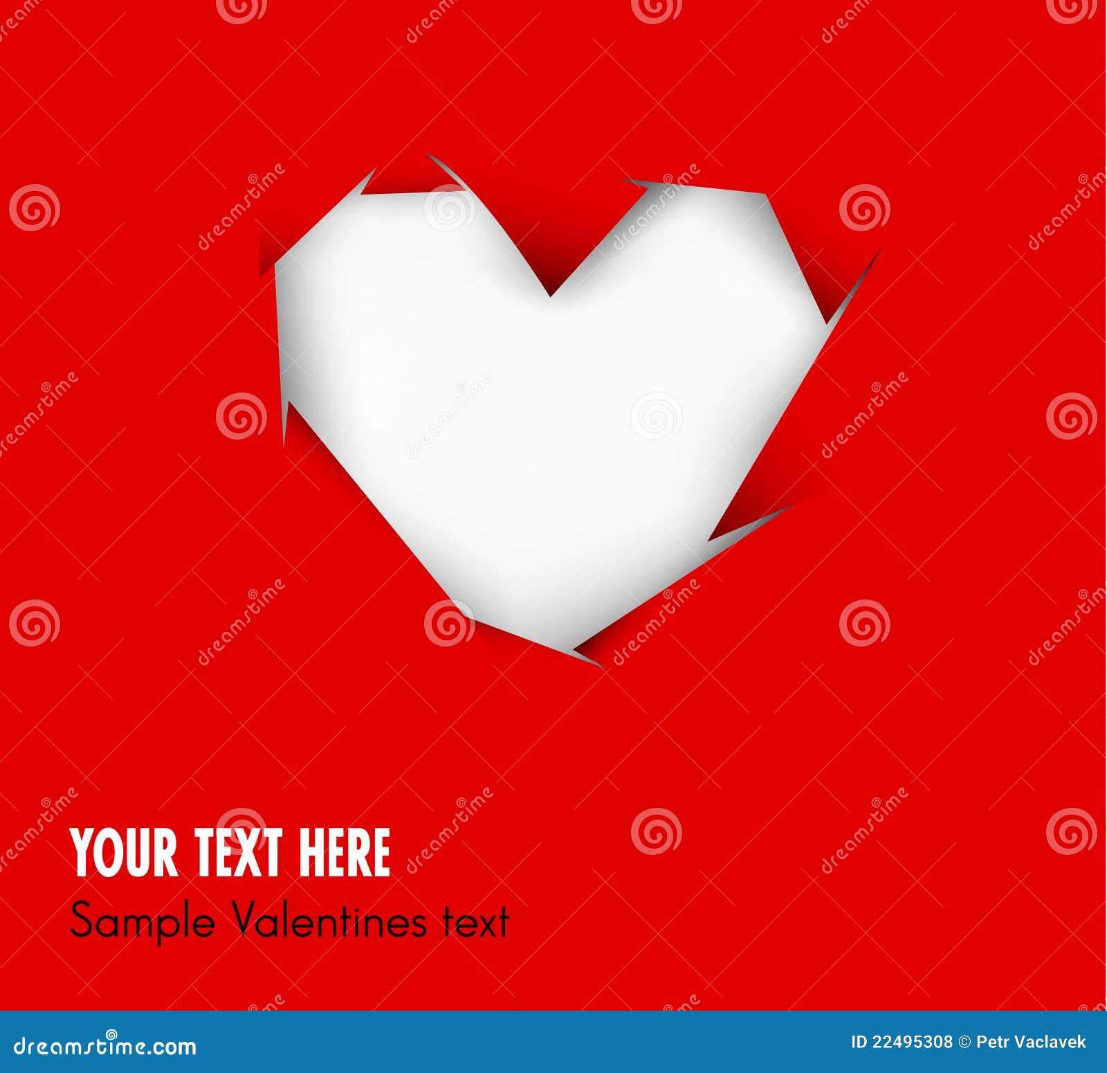 Heart Cut Out of Red Paper - Vector Stock Vector - Illustration of ...