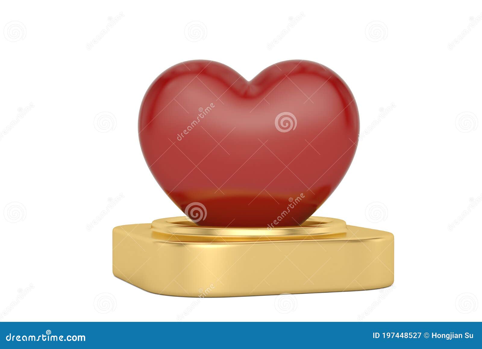Heart 3D Icon Isolated Isolated on White Background, 3D Render. 3D ...