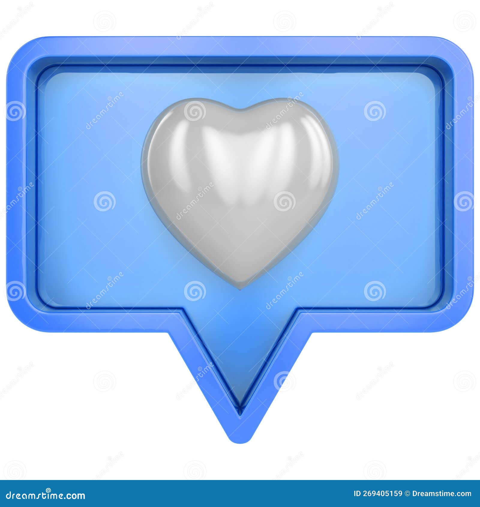 Heart 3d Like Render with Background Design Stock Illustration ...