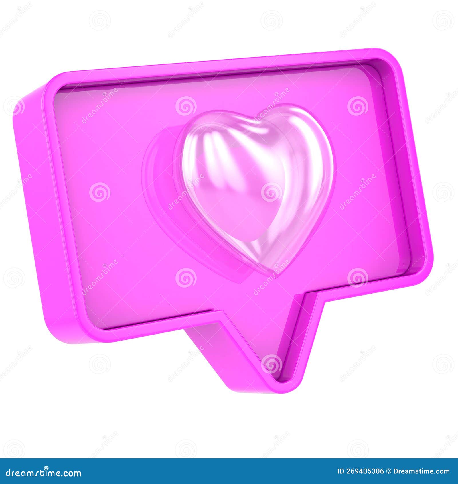 Heart 3d Like Render with Background Design Stock Illustration ...
