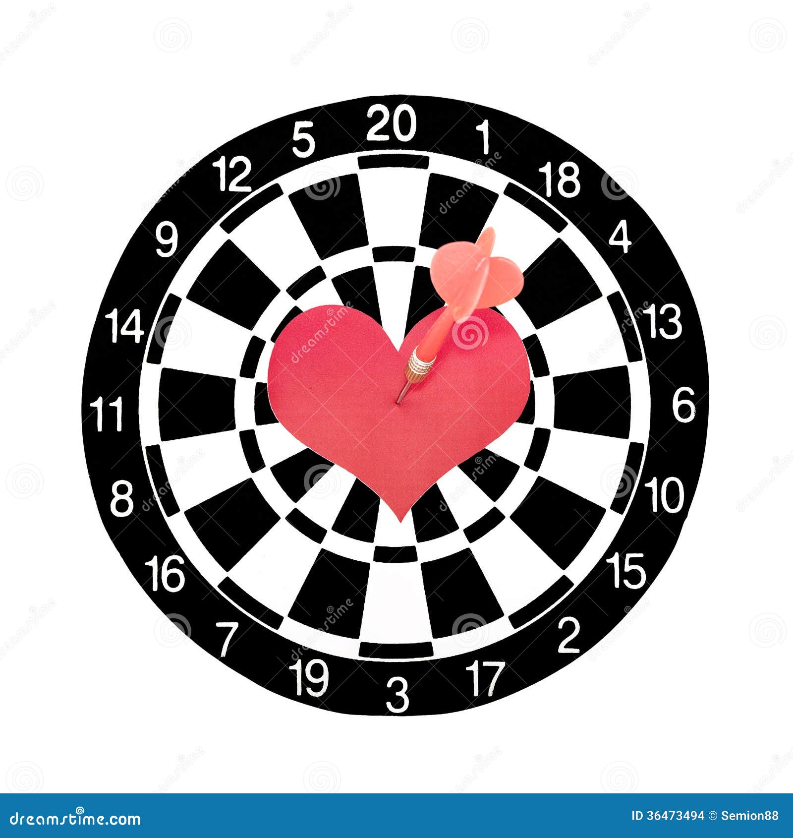 Heart with Dart Targeted To the Center Stock Photo - Image of love ...