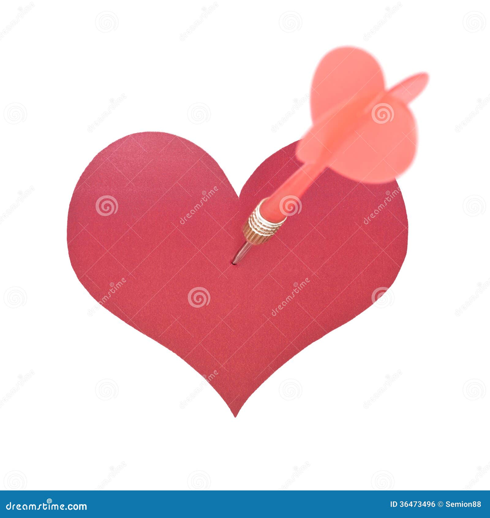 Heart with Dart Targeted To the Center Stock Photo - Image of attack ...