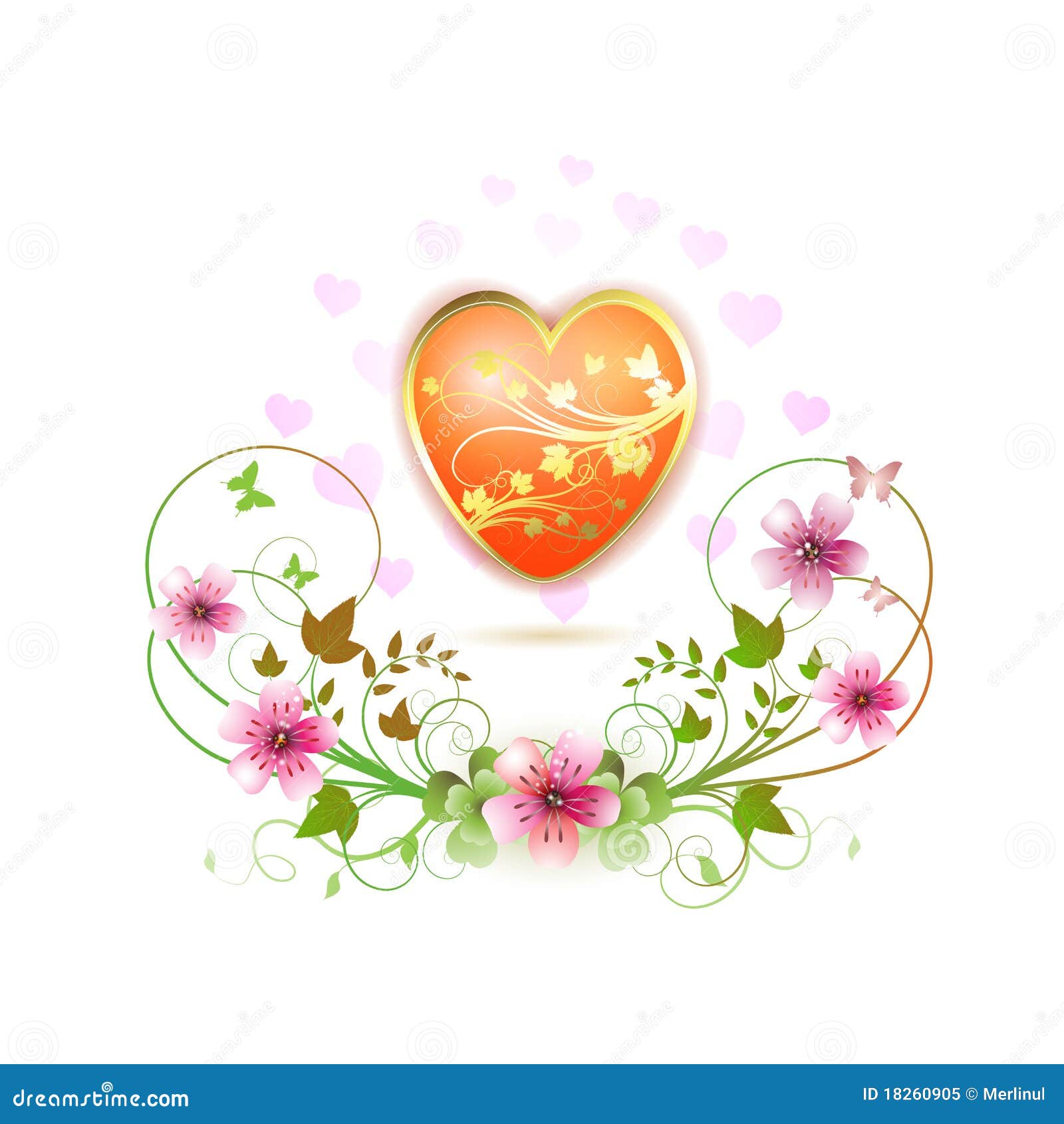 Heart decorated stock vector. Illustration of abstract - 18260905