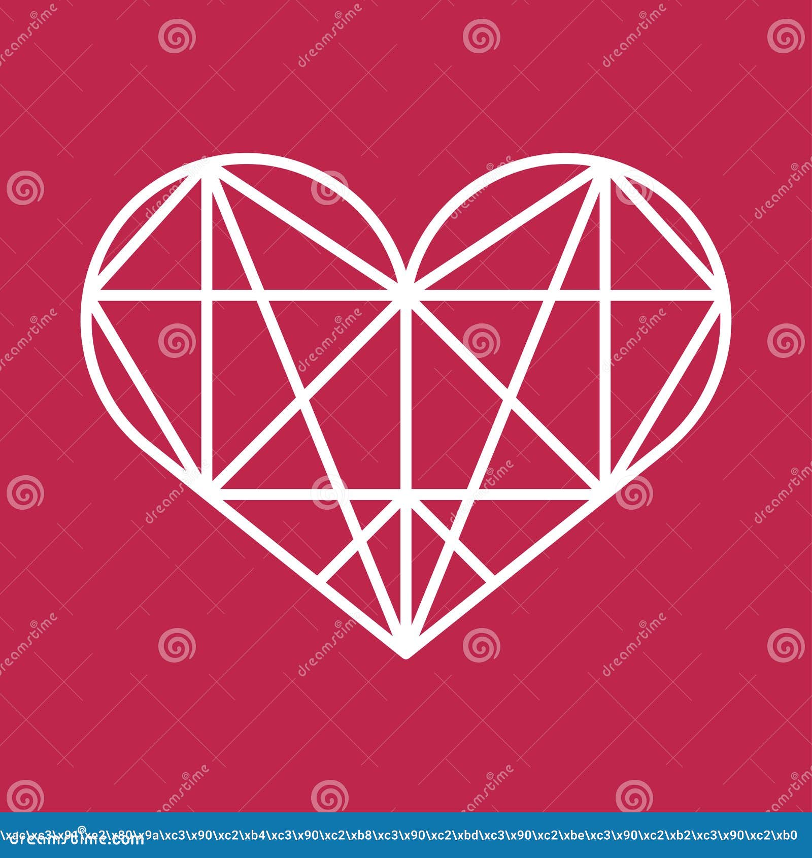 Heart with decorative fill stock vector. Illustration of element ...