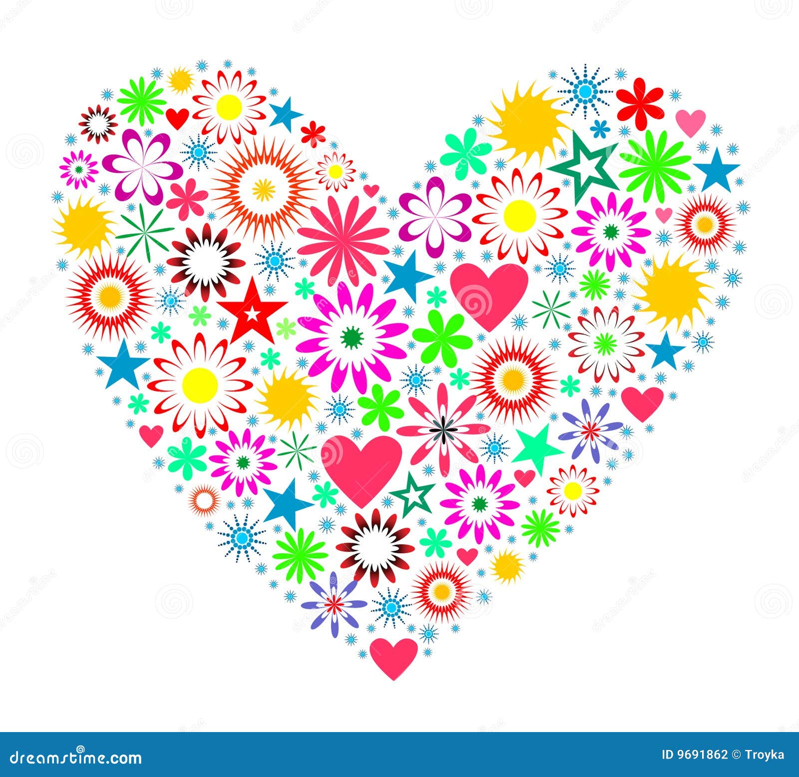 Heart. Design elements set stock vector. Illustration of birthday - 9691862