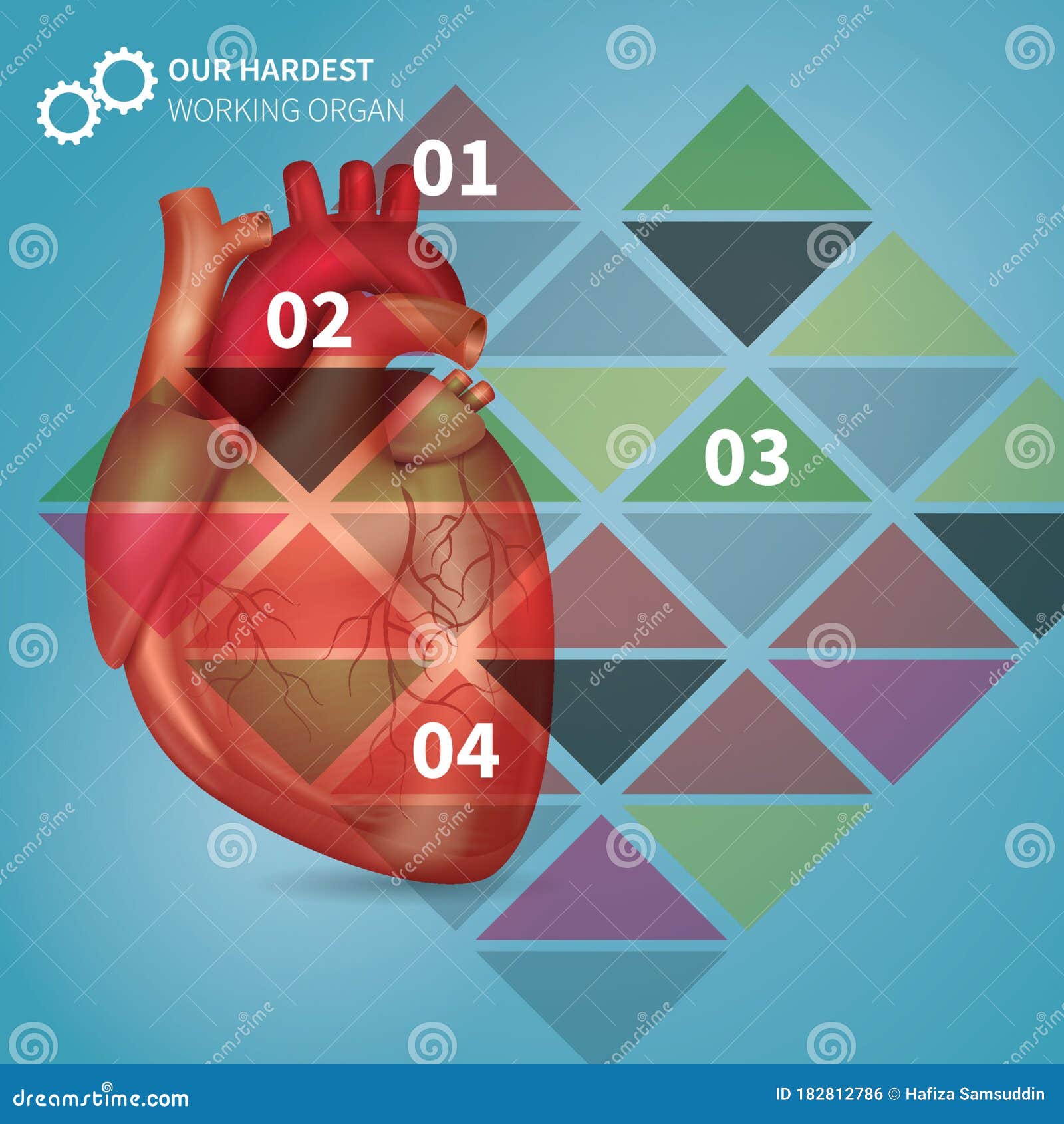 Heart design stock vector. Illustration of digits, shape - 182812786