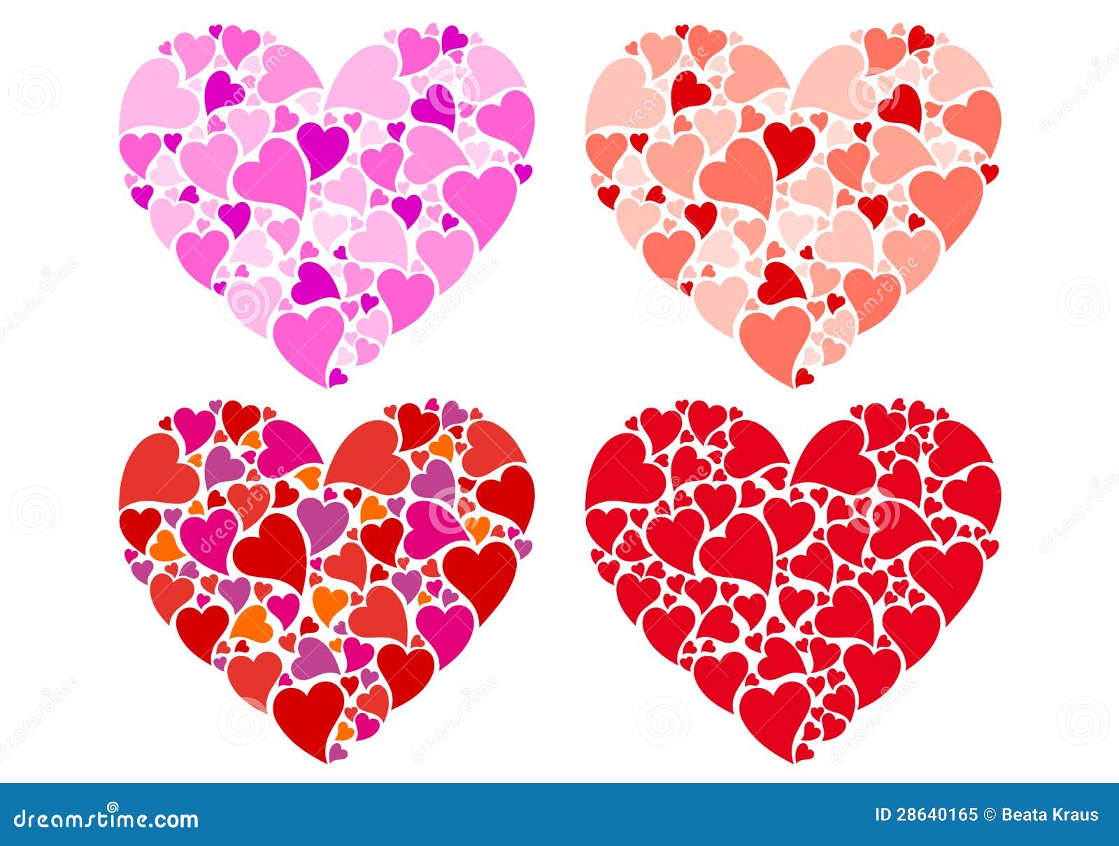 Heart design, set stock illustration. Illustration of pattern - 28640165