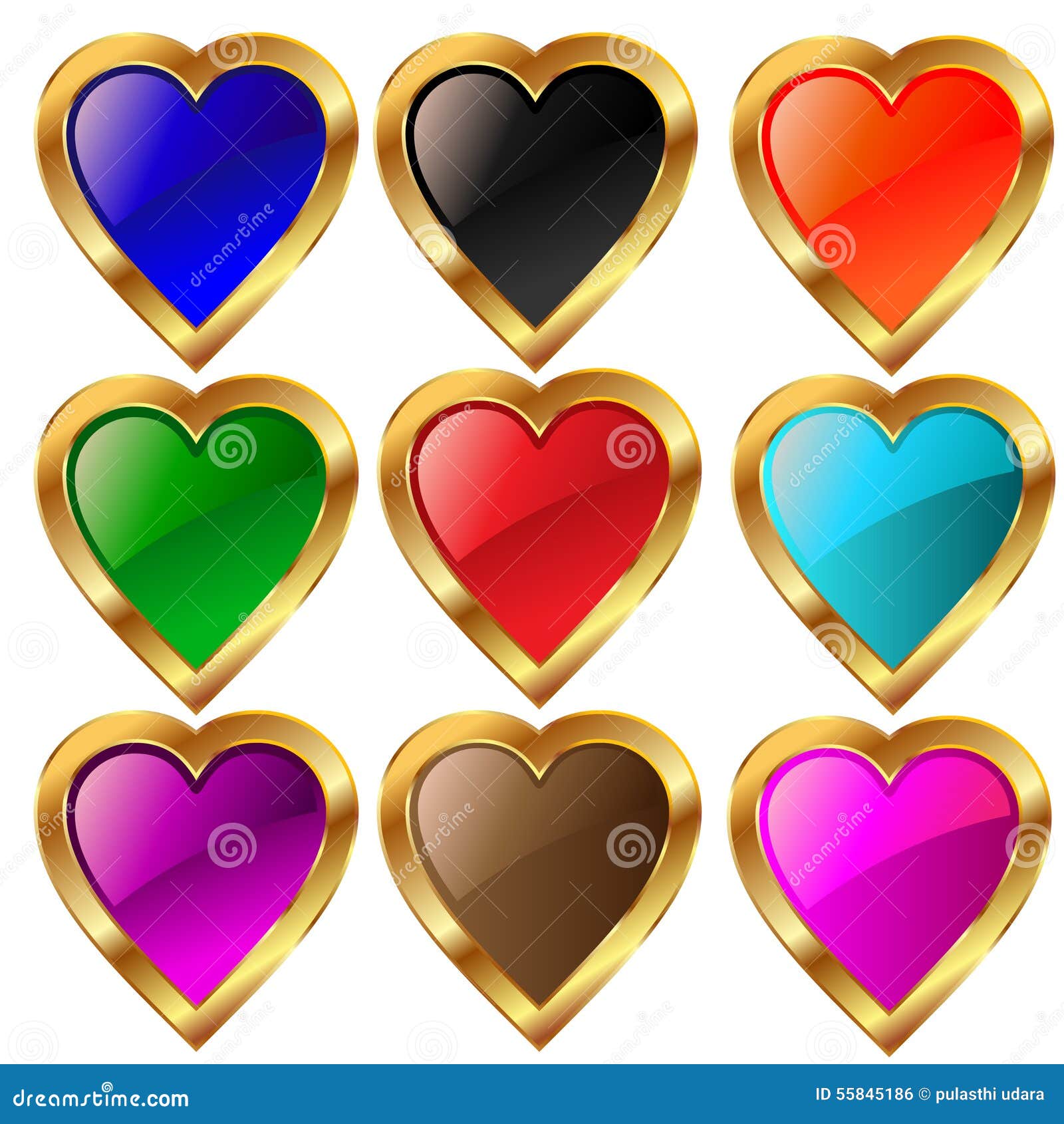 Hearts of love. stock vector. Illustration of illustration - 55845186