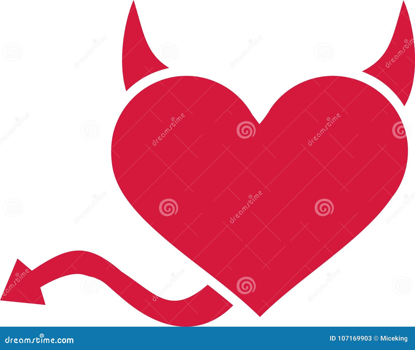 Red Heart-devil And Red Heart-angel With Wings Isolated Stock ...
