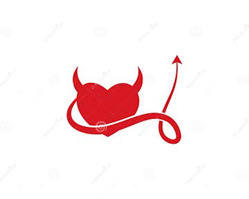 Heart Devil logo stock vector. Illustration of fear - 125202809