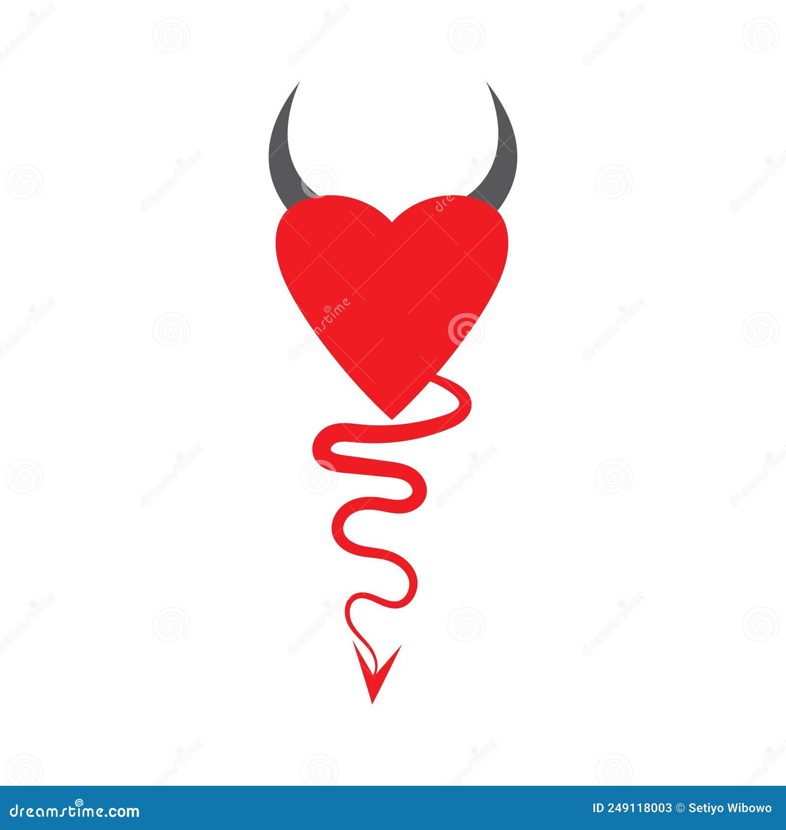 Heart Devil Logo Vector Template Stock Vector - Illustration of holiday ...