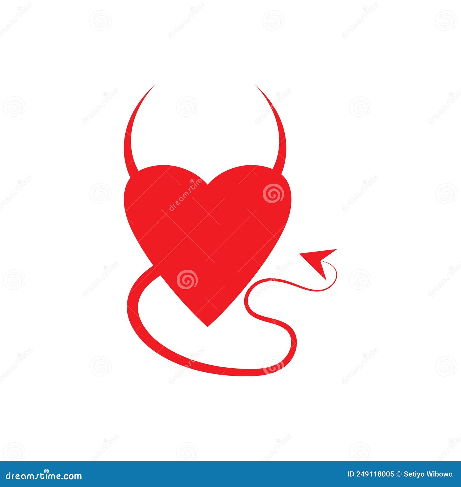 Heart Devil Logo Vector Template Stock Vector - Illustration of cute ...
