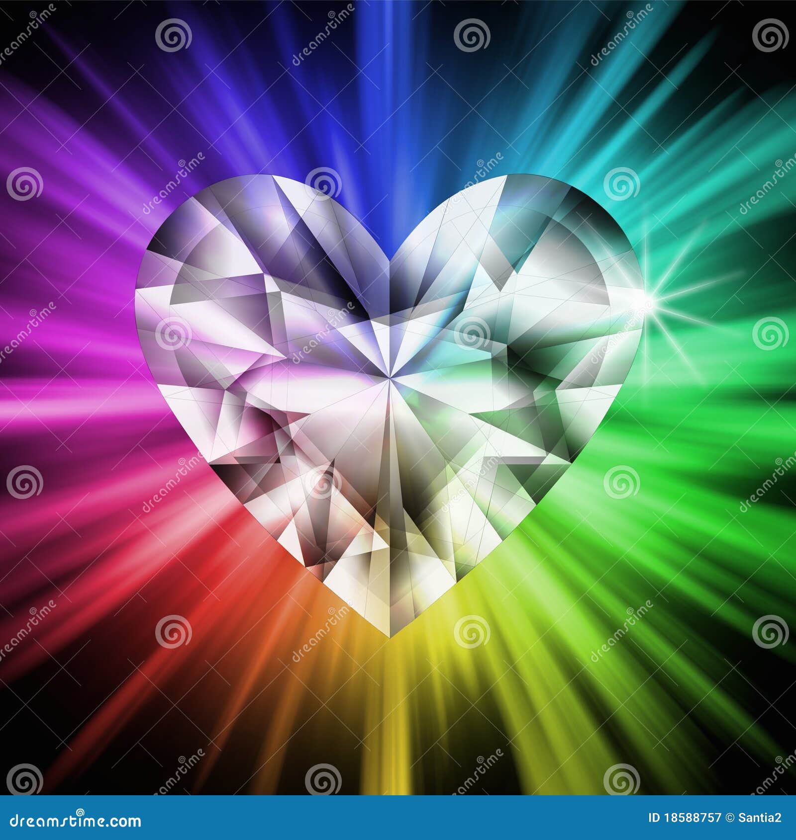 Rainbow Diamonds Background