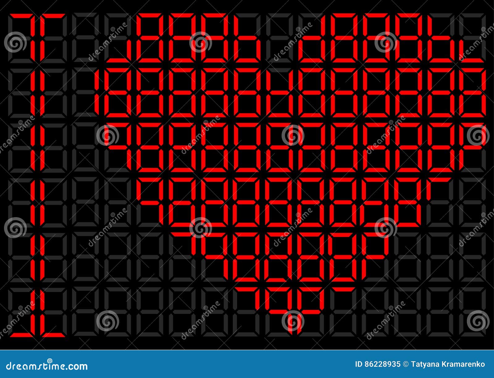 Heart on a digital display stock vector. Illustration of abstract ...