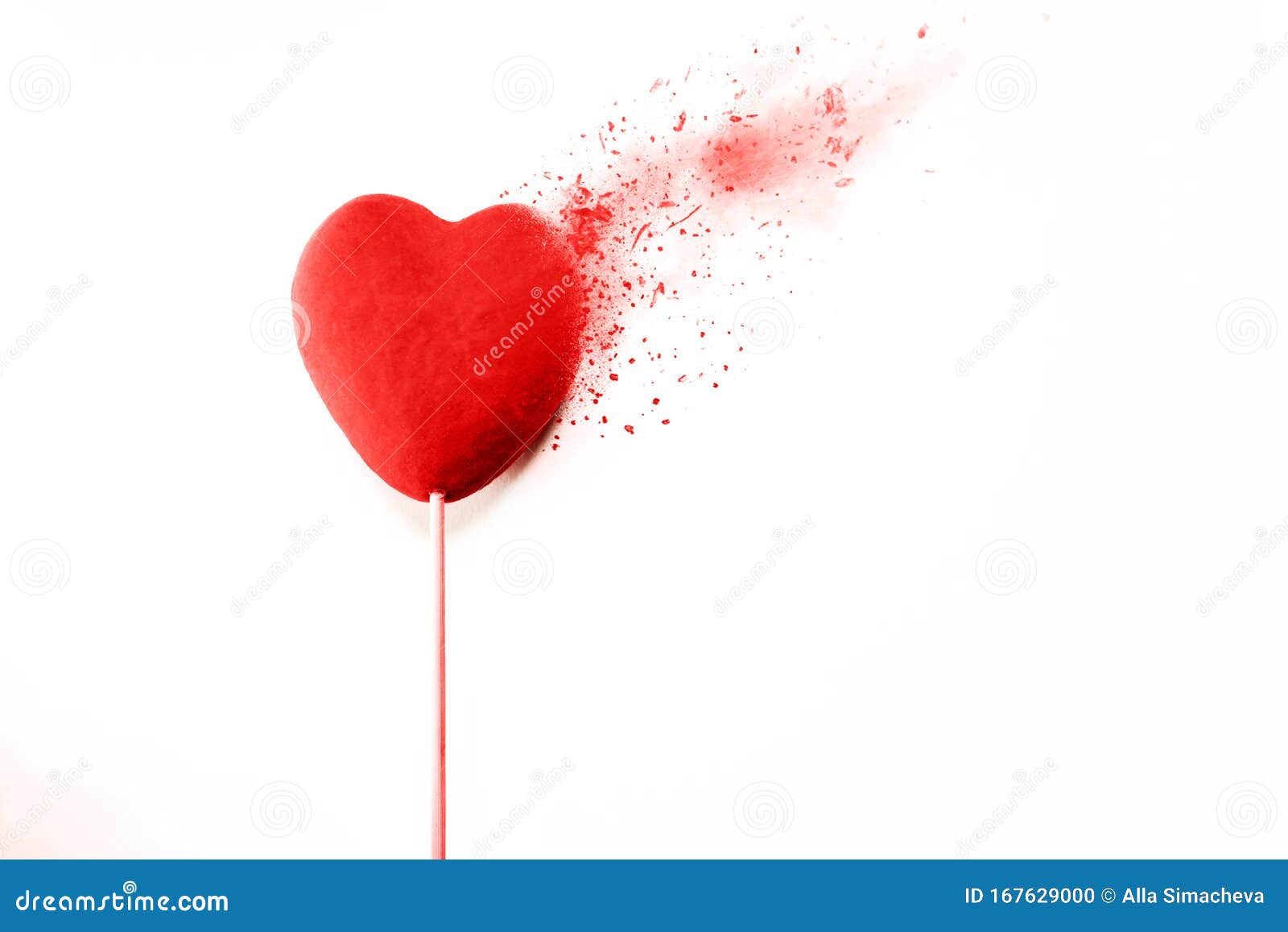 Heart Dissolving into Pieces Valentines Day, Broken Heart and Love ...