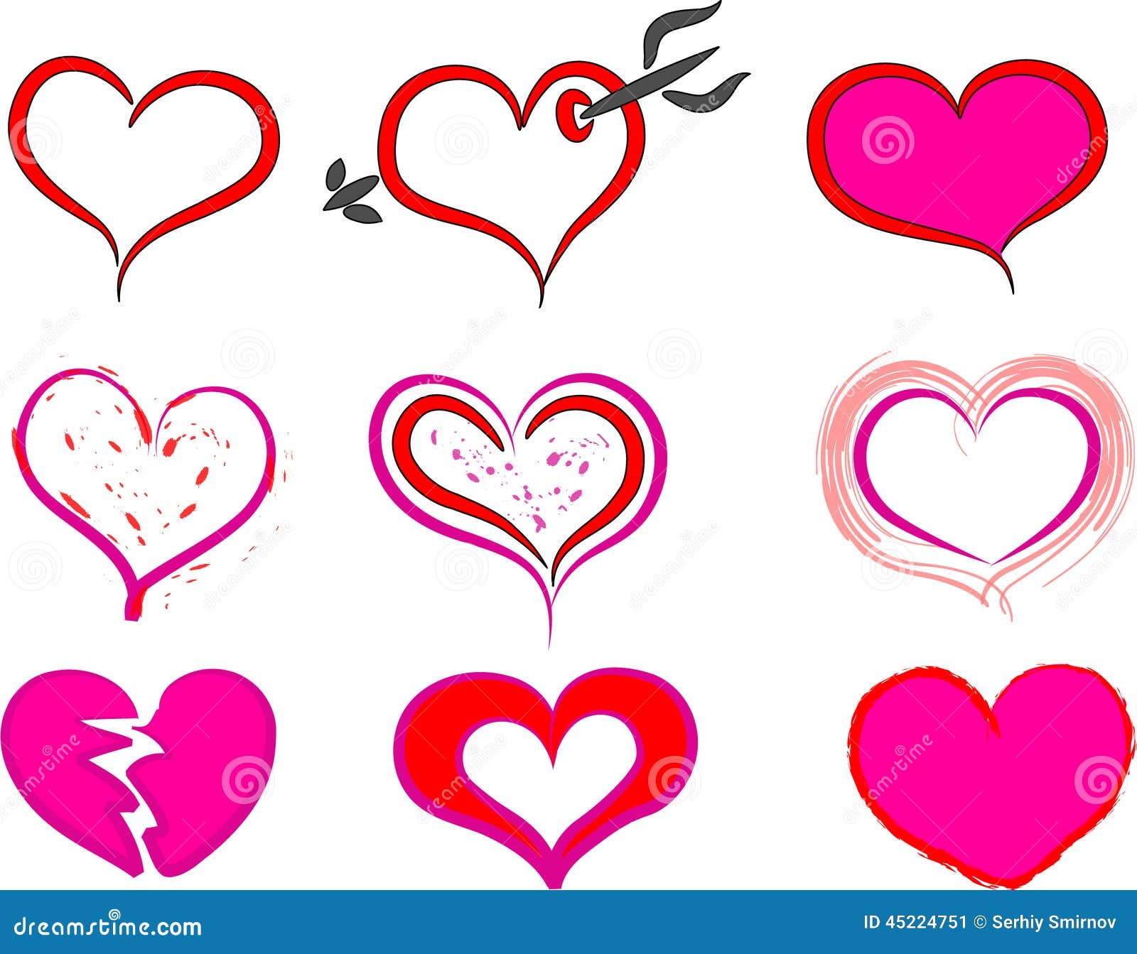 Heart doodle icon stock vector. Illustration of pencil - 45224751