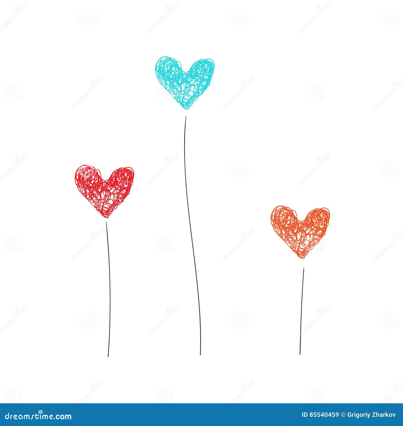 Heart drawing stock illustration. Illustration of happy - 85540459