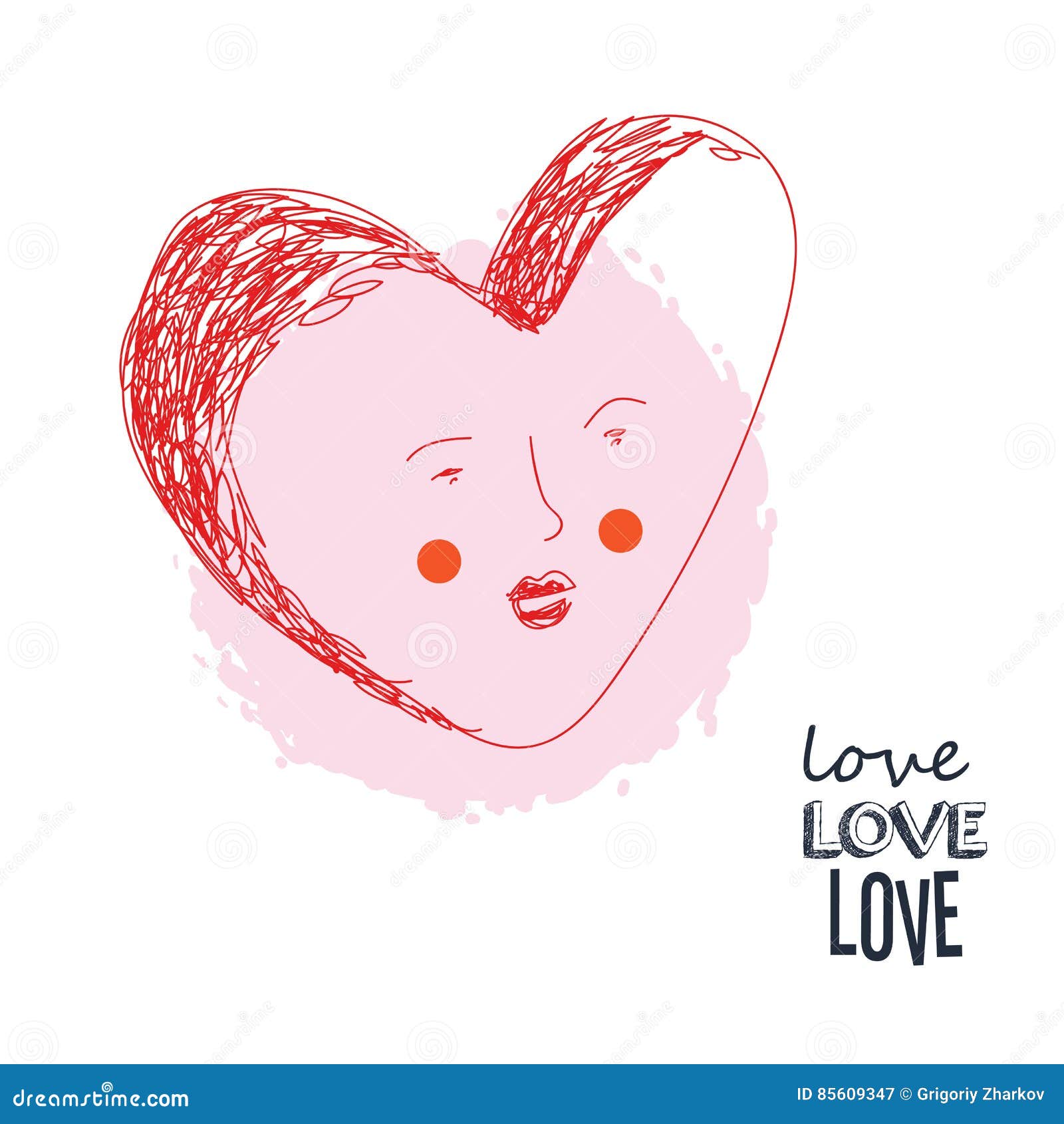 Heart drawing stock illustration. Illustration of background - 85609347