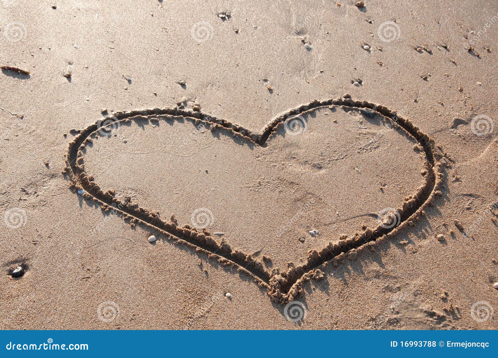 Heart Drawn in the Sand on the Beach Stock Photo - Image of design ...