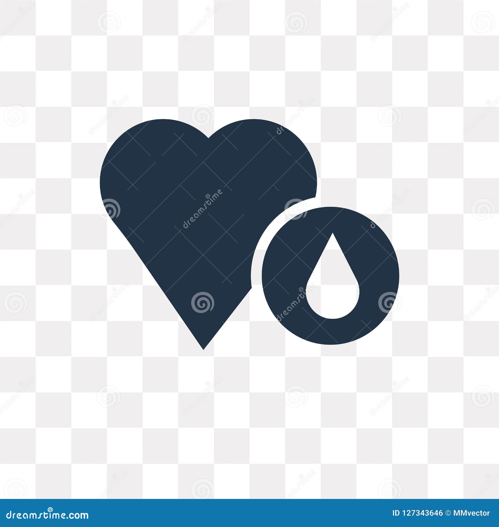 Heart Drop Vector Icon Isolated on Transparent Background, Heart Stock ...