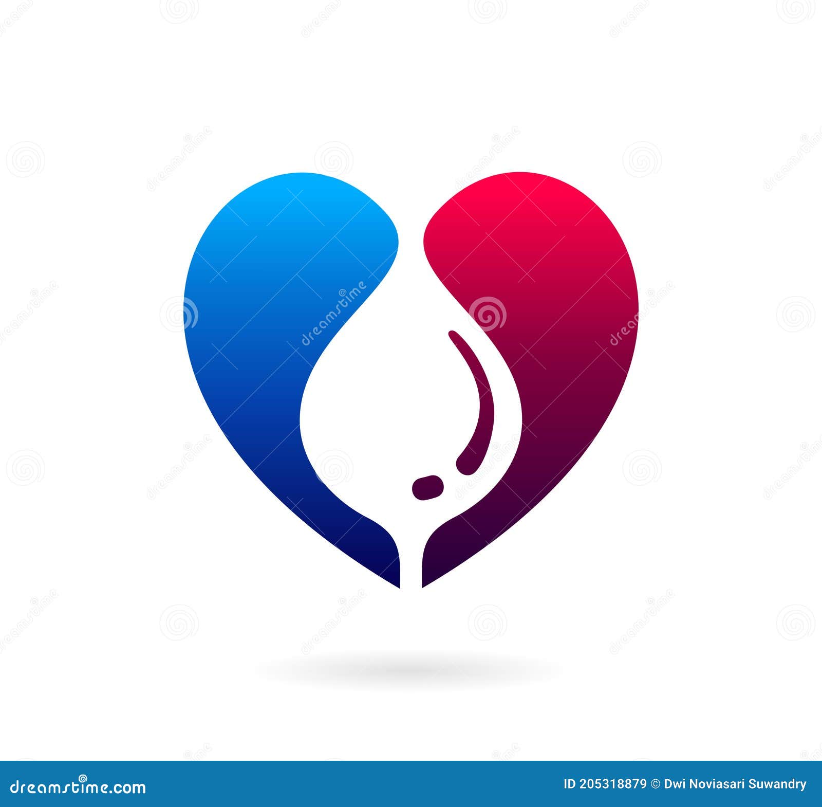 Heart Droplet Logo Droplet Love Icon Logo Stock Vector - Illustration ...