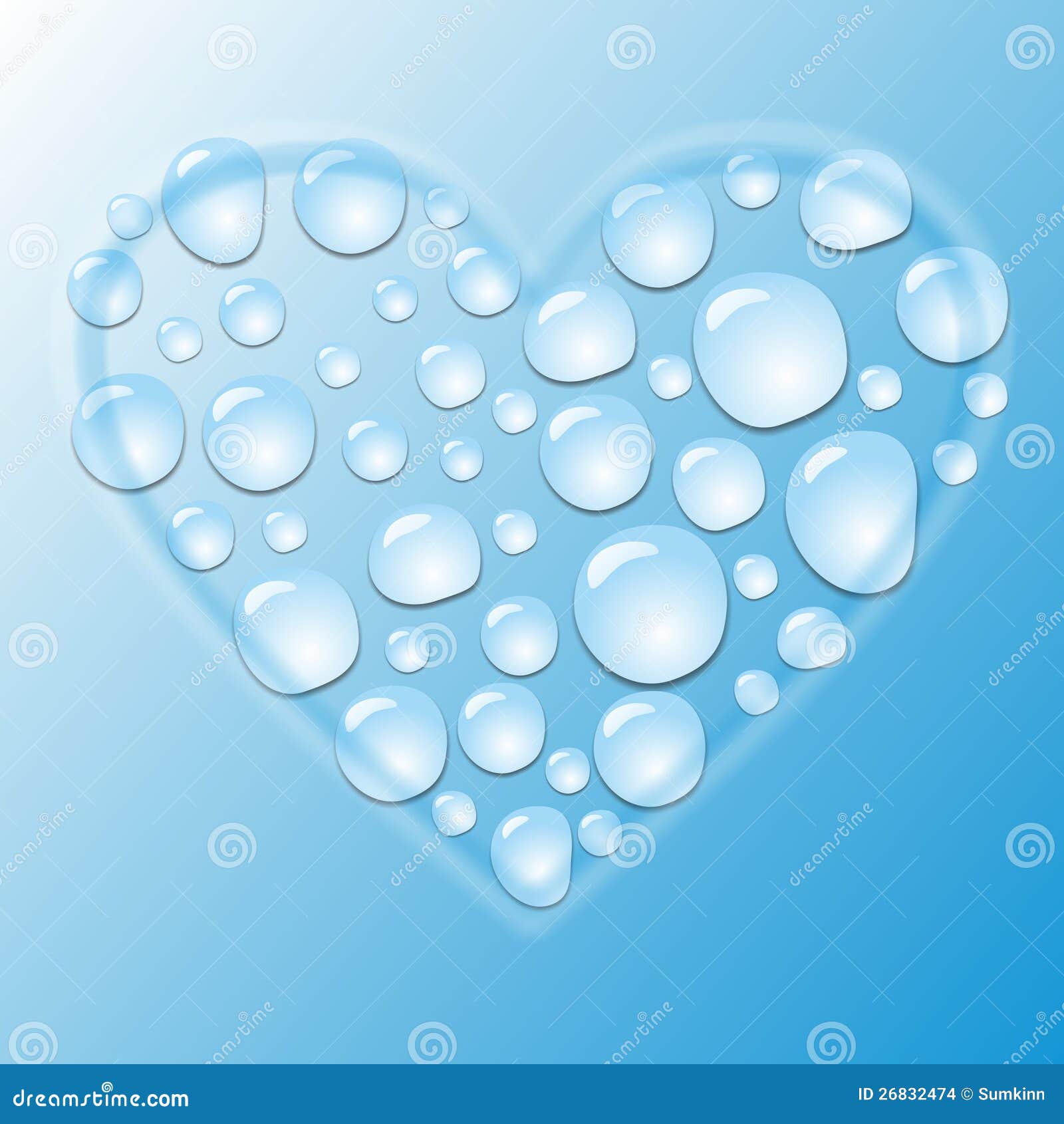 Heart from droplets stock vector. Illustration of condensation - 26832474