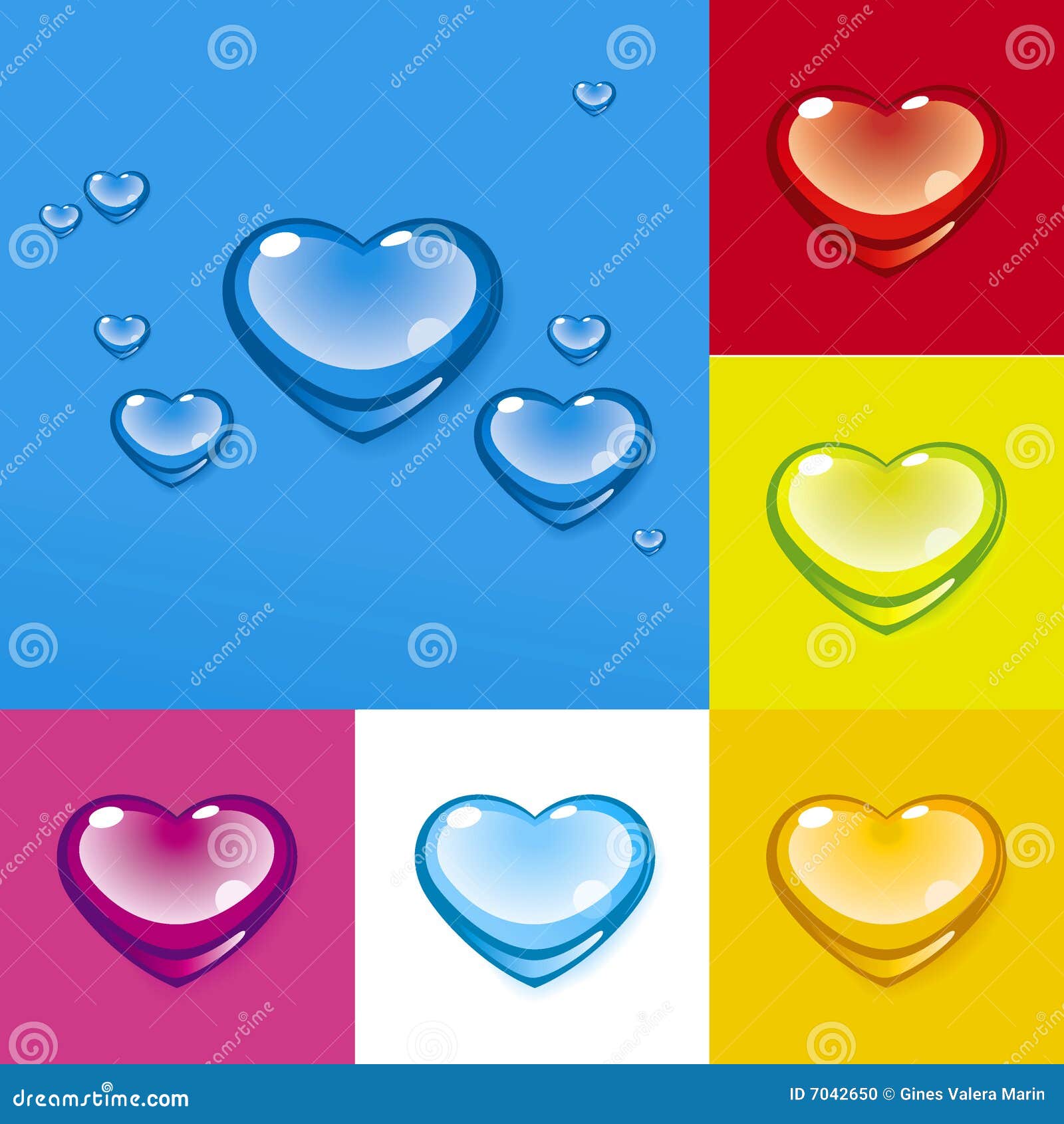 Heart drops stock vector. Illustration of bubble, pattern - 7042650