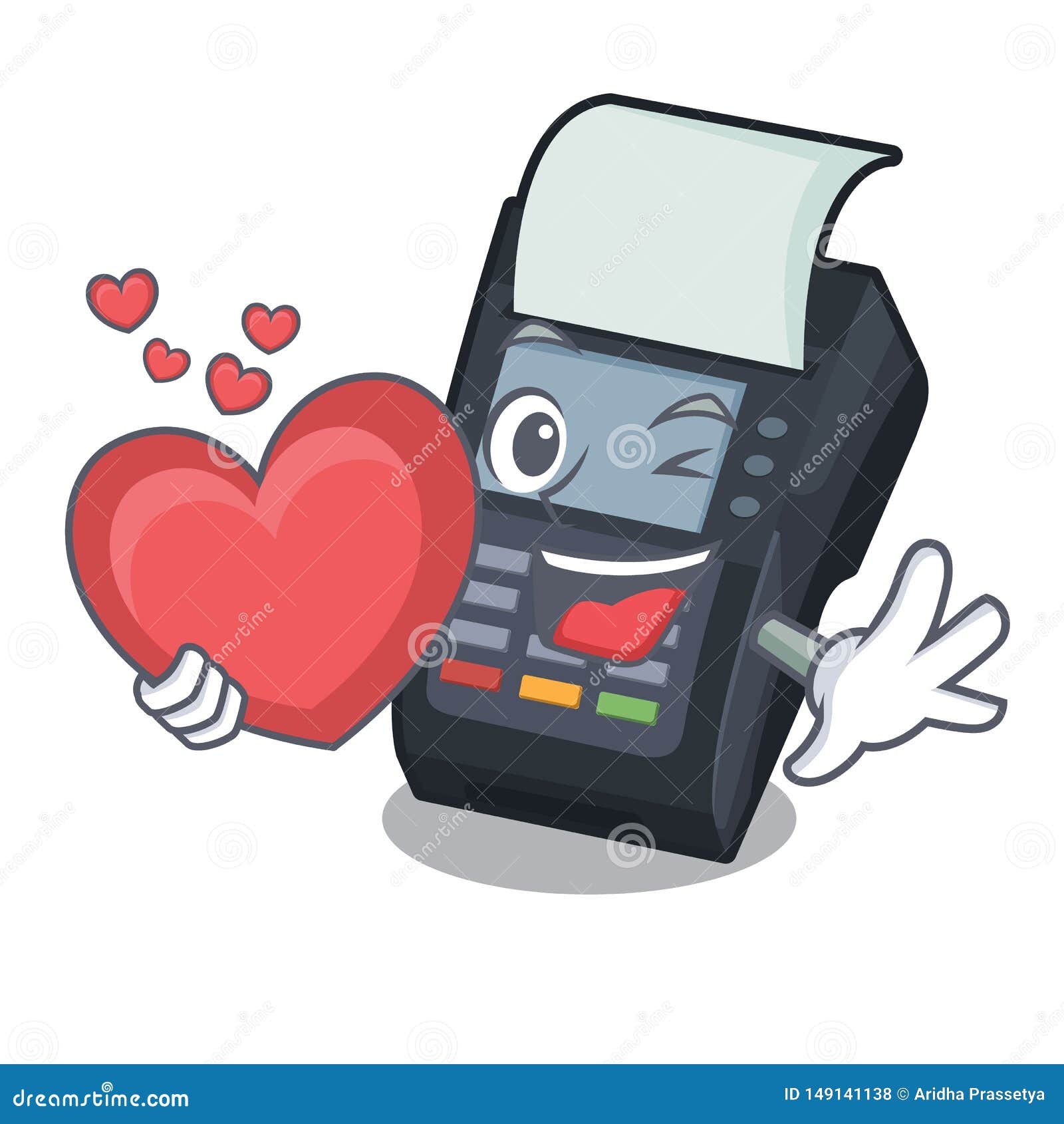 With Heart EDC Machine in the Cartoon Shape Stock Vector - Illustration ...