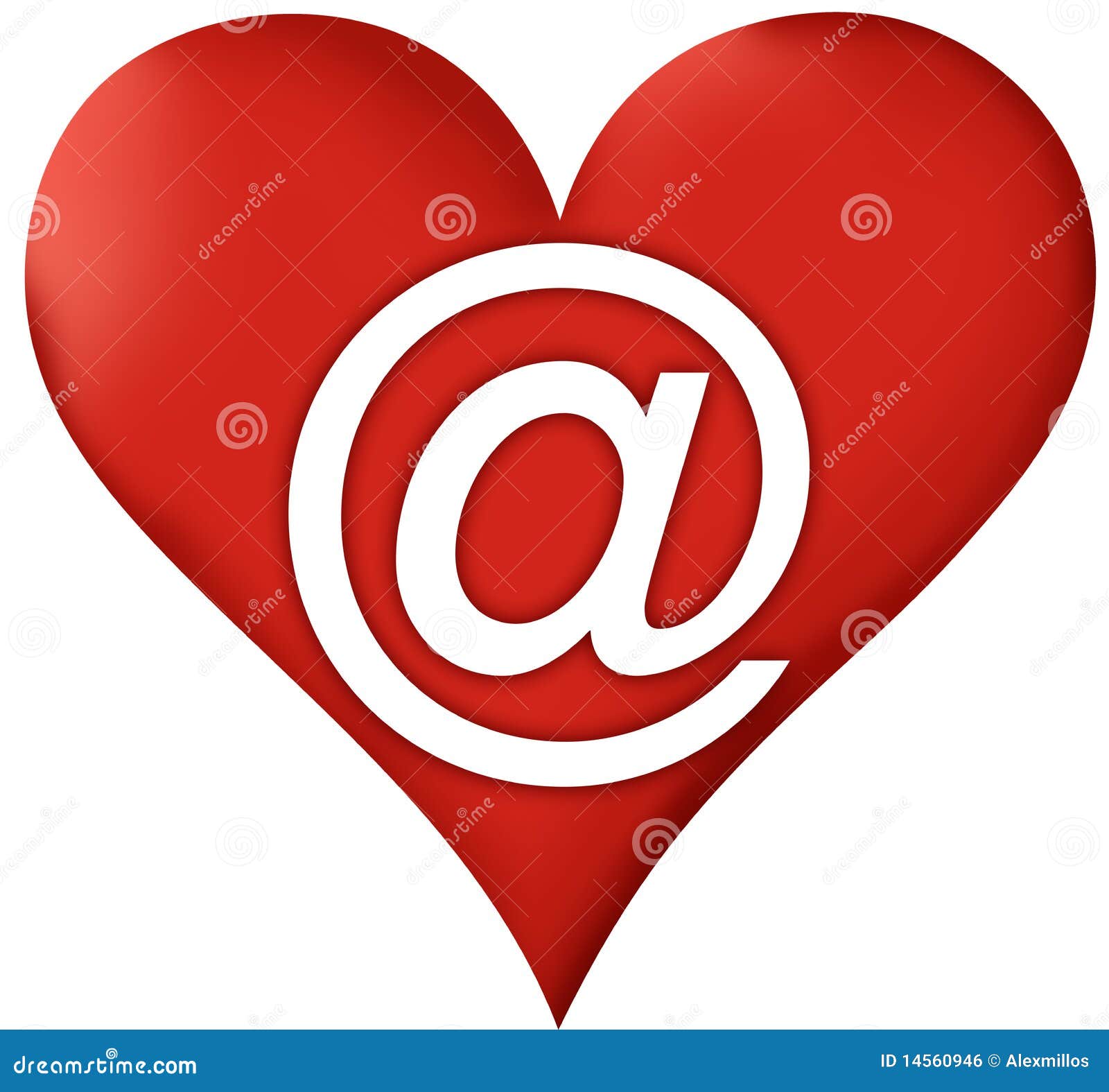 Heart Email stock illustration. Illustration of envelope - 14560946