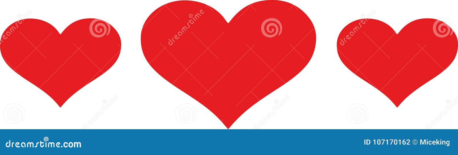 Heart Emblem with Three Hearts Stock Vector - Illustration of emblem ...