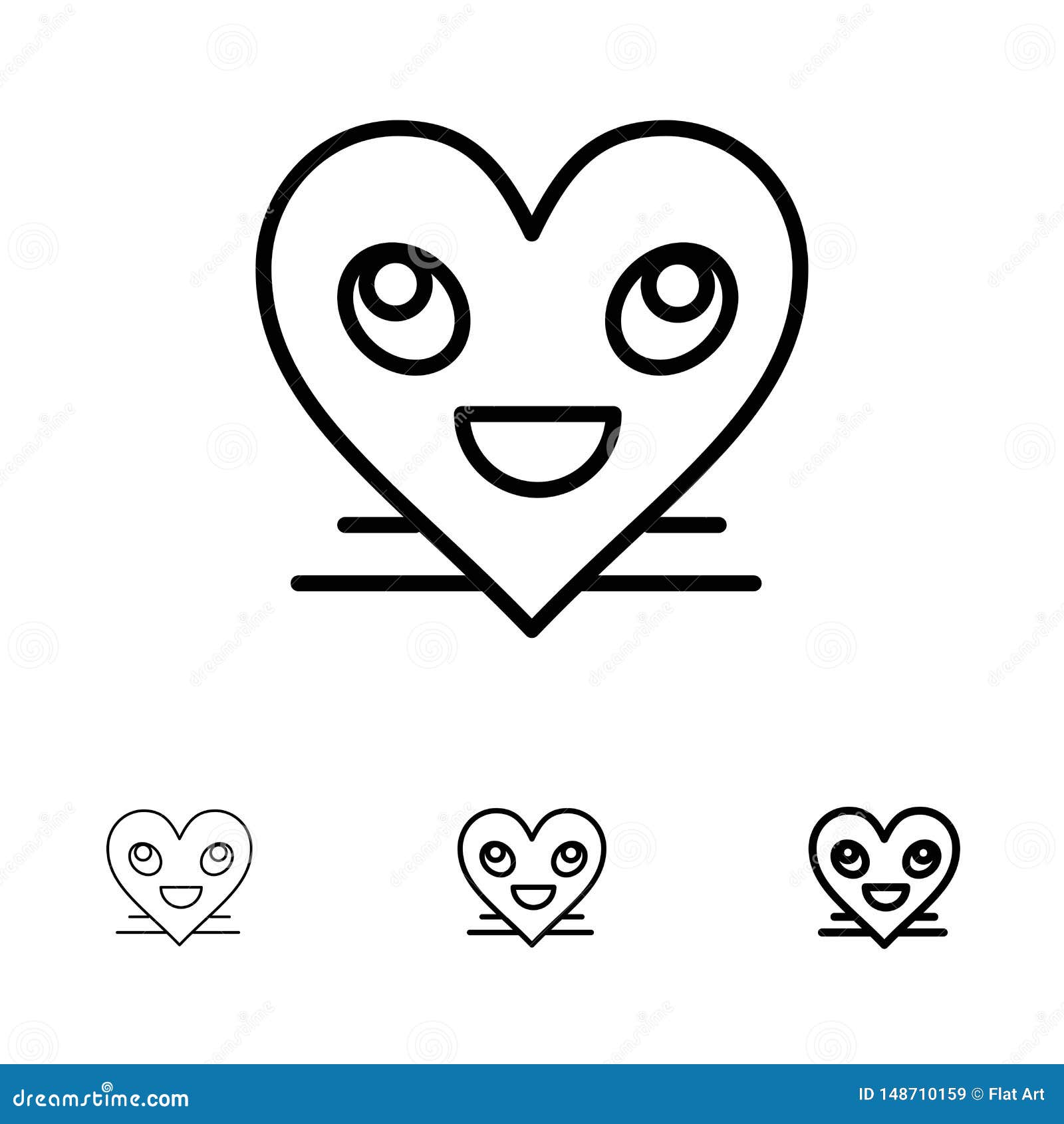 Heart, Emojis, Smiley, Face, Smile Blue Solid Logo With Place For ...