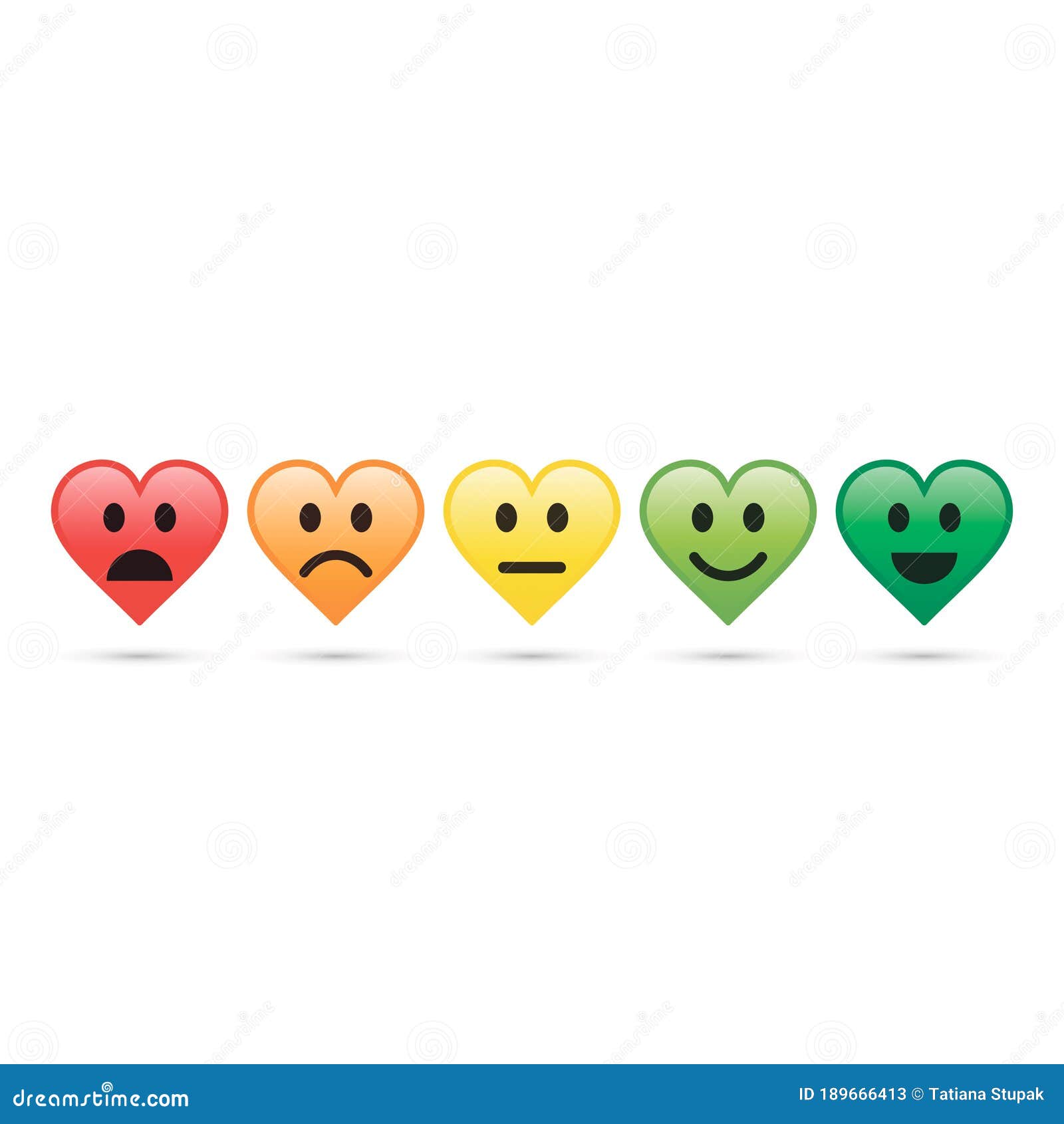 Emoticon Evaluation Feedback Icon, Smiley Different Mood. Vector Stock ...