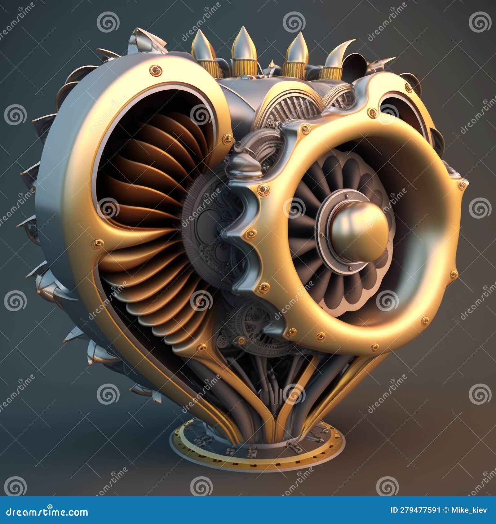 Heart engine, concept art stock illustration. Illustration of concept ...