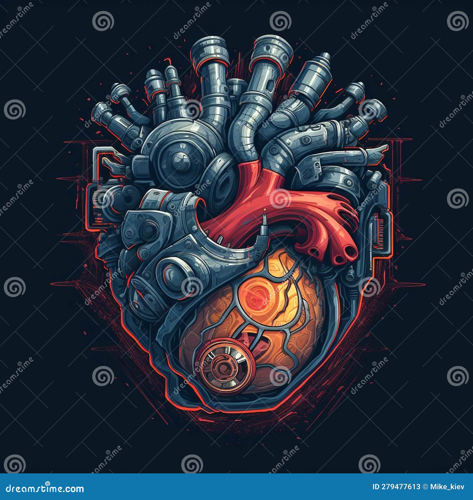 Heart Engine, Concept Art Royalty-Free Stock Image | CartoonDealer.com ...