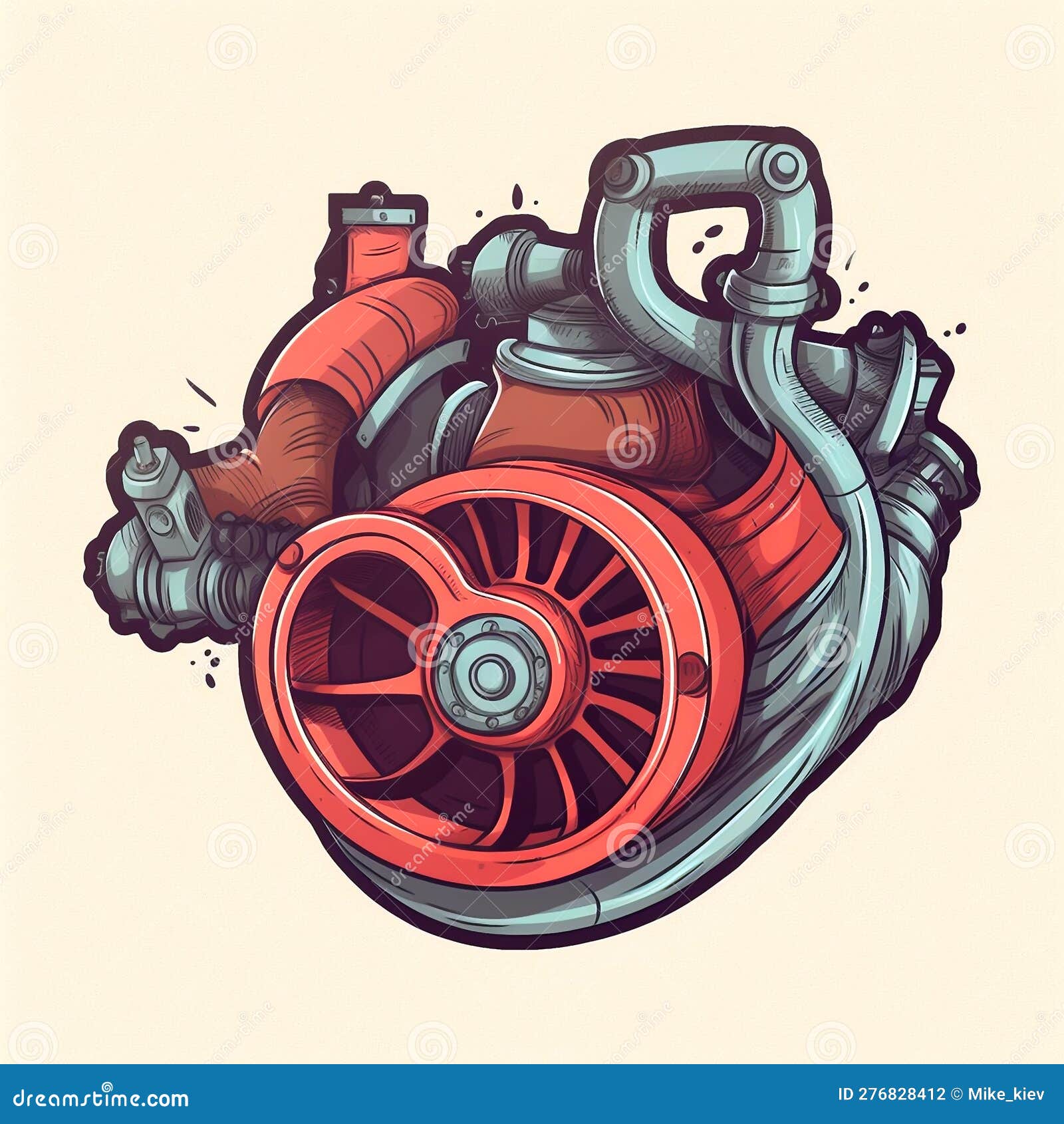 Heart Engine, Concept Art Stock Image | CartoonDealer.com #279477607