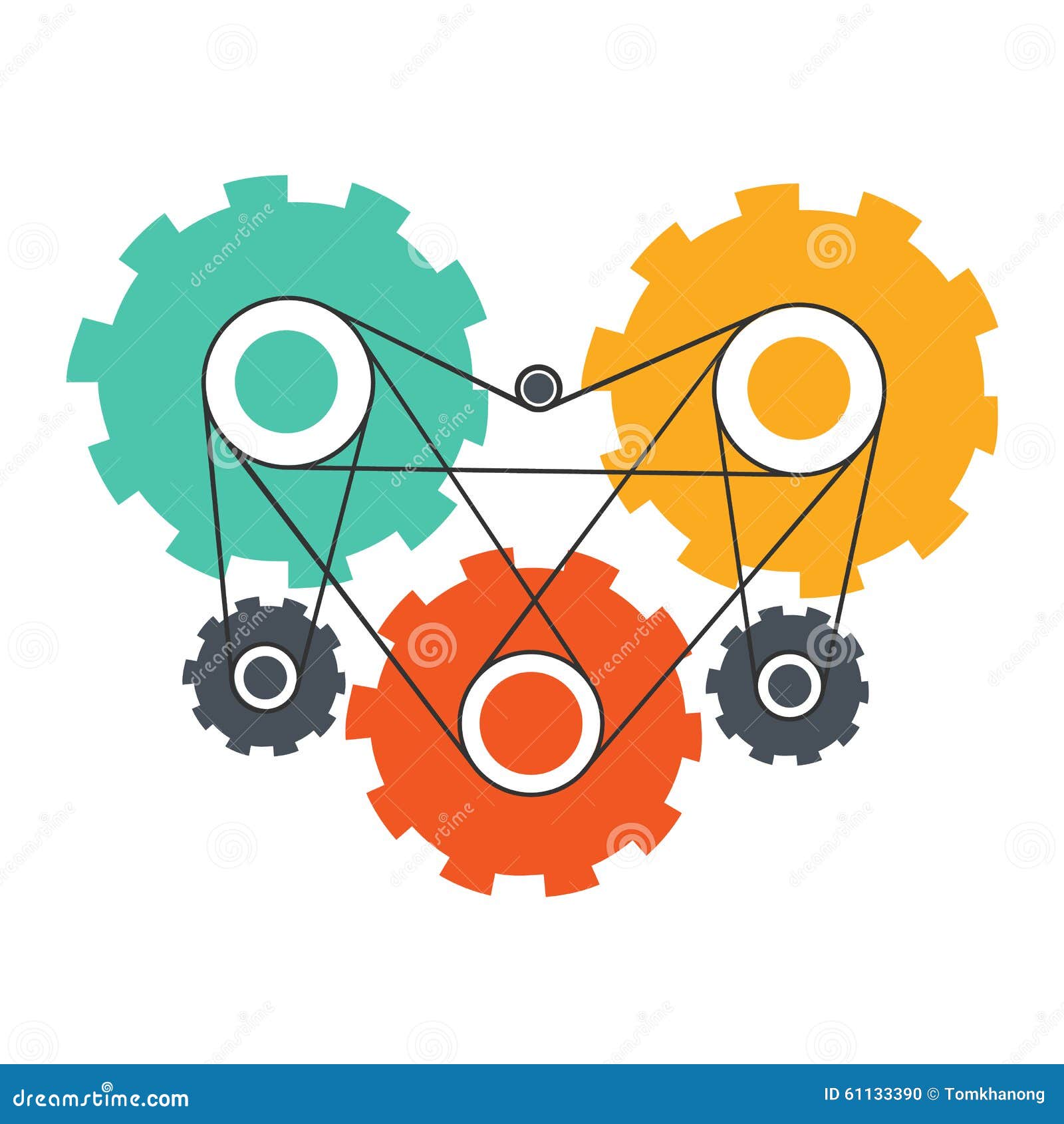 Heart Engine Working Concept Vector Design Stock Vector - Illustration ...