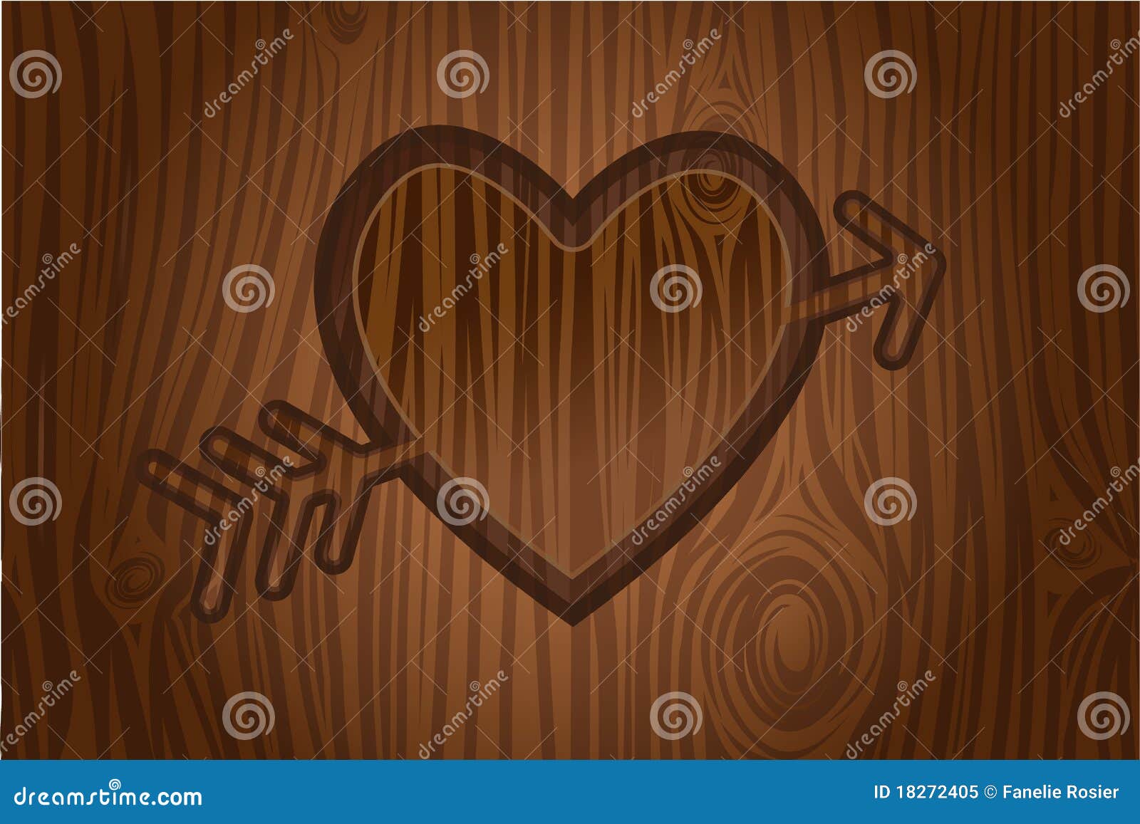 Heart Engraved in Tree Vector Stock Vector - Illustration of symbol ...
